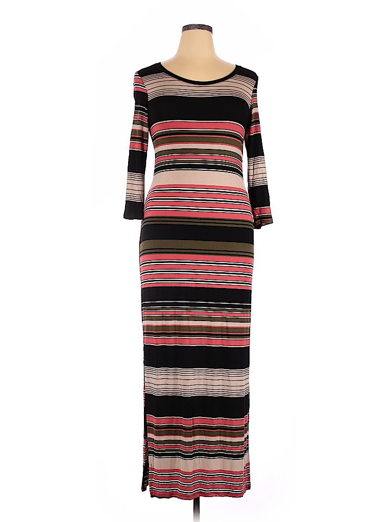 Spense Stripes Black Casual Dress Size L - 73% off | thredUP