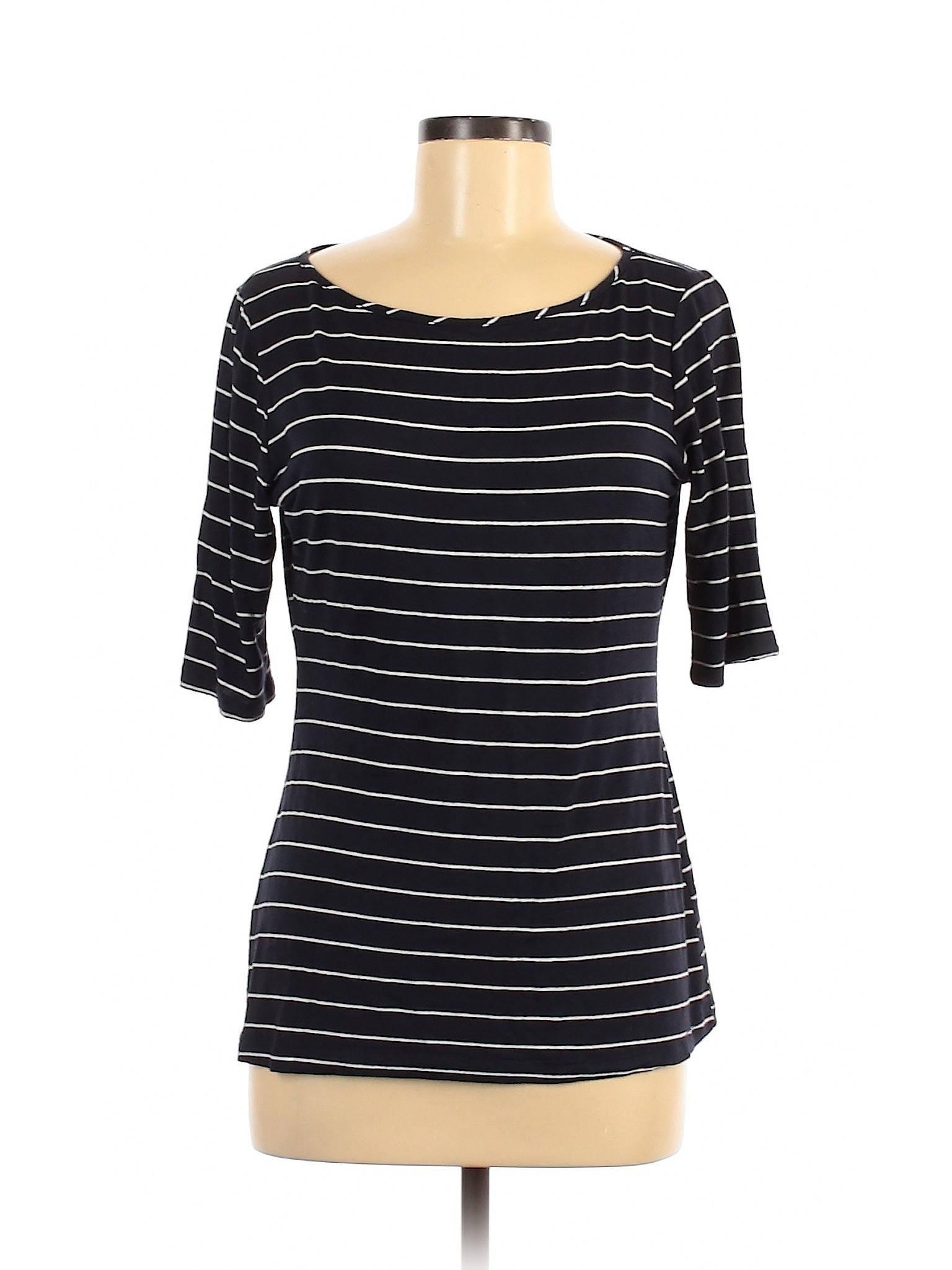 Green Envelope Stripes Black Short Sleeve Top Size L 56 Off Thredup
