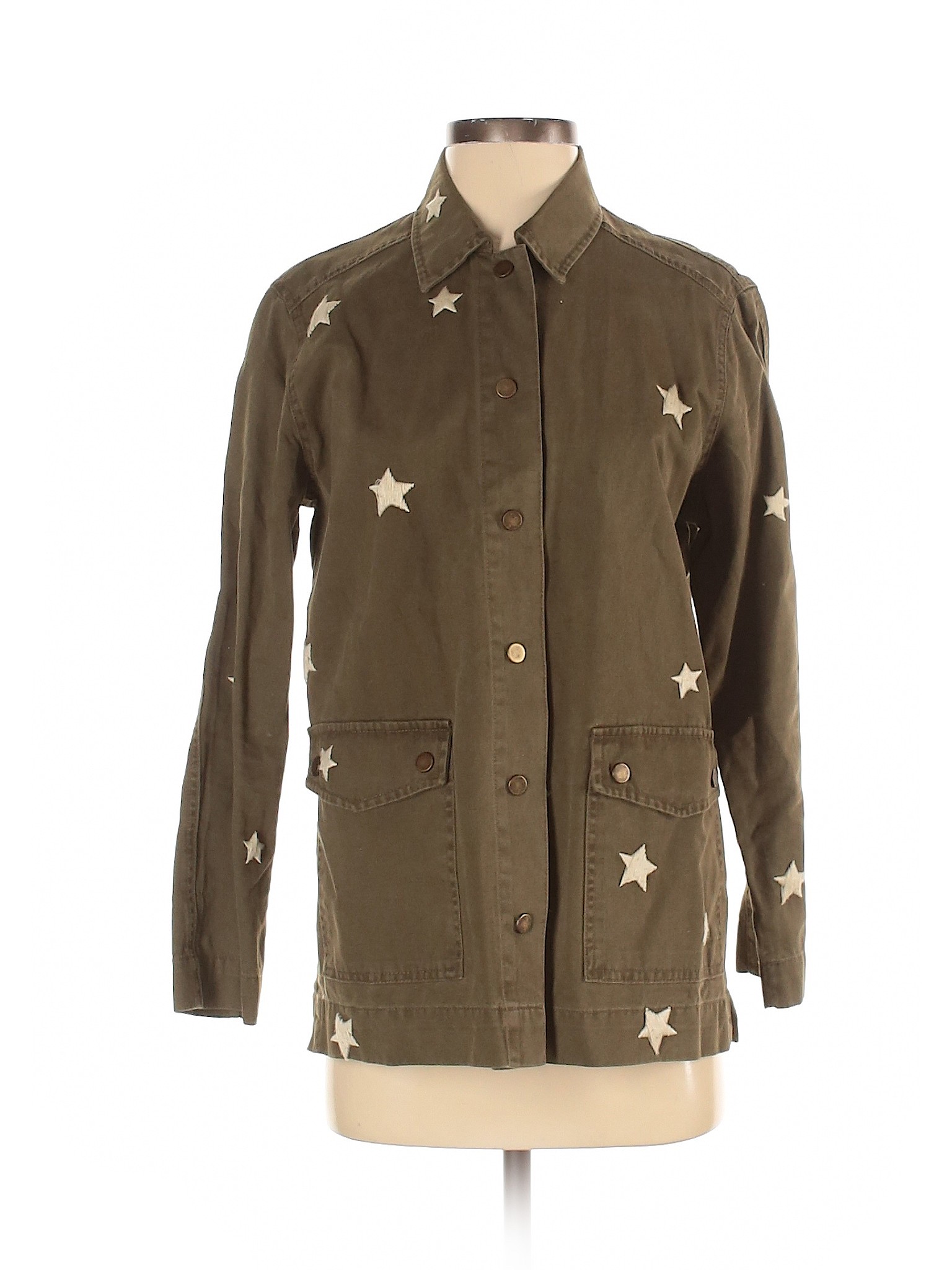 Sincerely Jules Solid Green Jacket Size XS - 76% off | thredUP