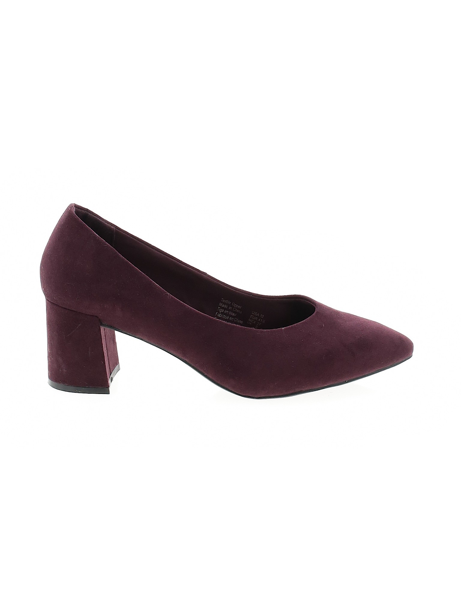Christian Siriano for Payless Solid Maroon Burgundy Heels Size 10 - 48% ...