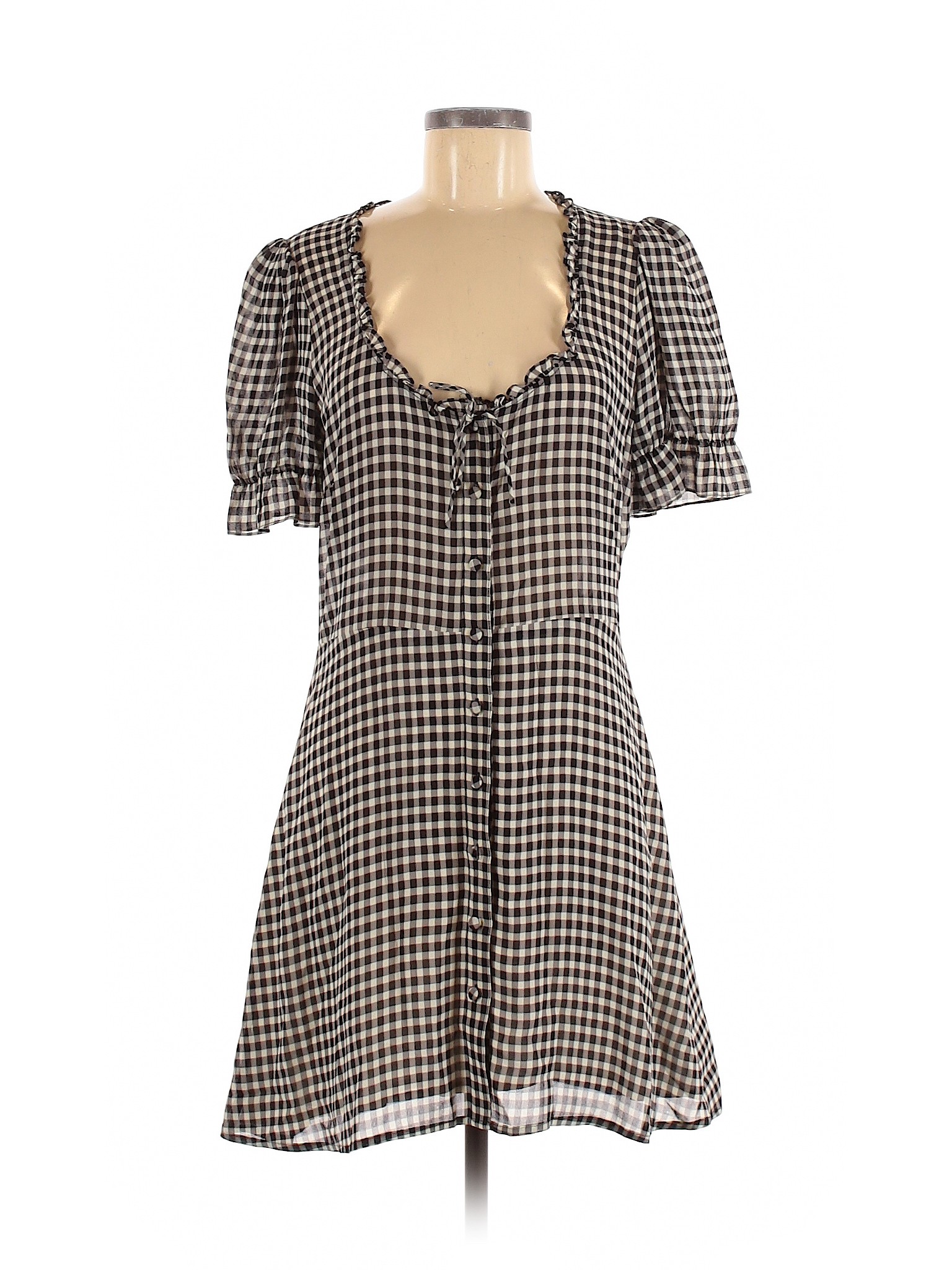 Reformation 100% Viscose Multi Color Black Casual Dress Size 12 - 62% ...