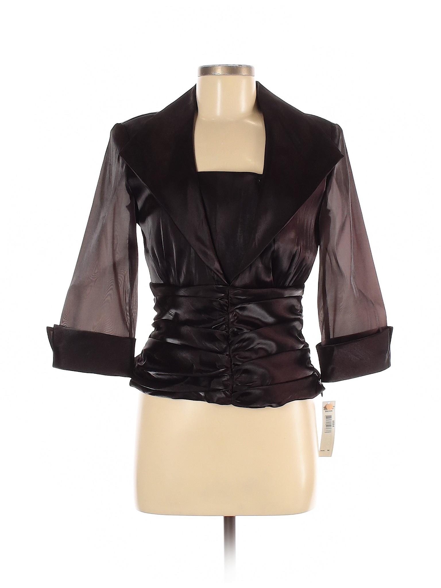 NWT R&M Richards Women Black Long Sleeve Blouse M | eBay