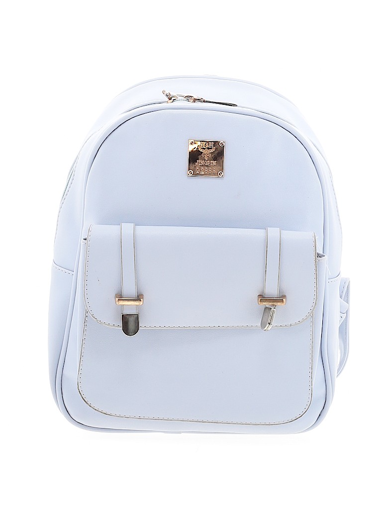 Jingpin 100% Polyurethane Solid Blue Backpack One Size - 47% off | thredUP