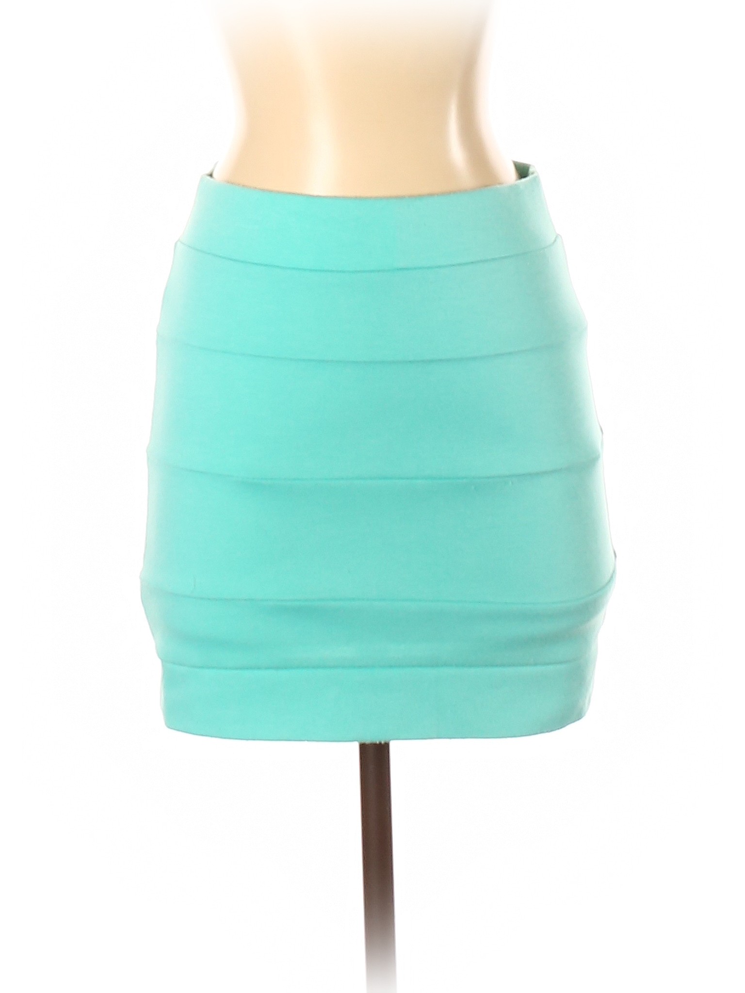 BodyC Solid Color Block Teal Green Casual Skirt Size S - 70% off | ThredUp