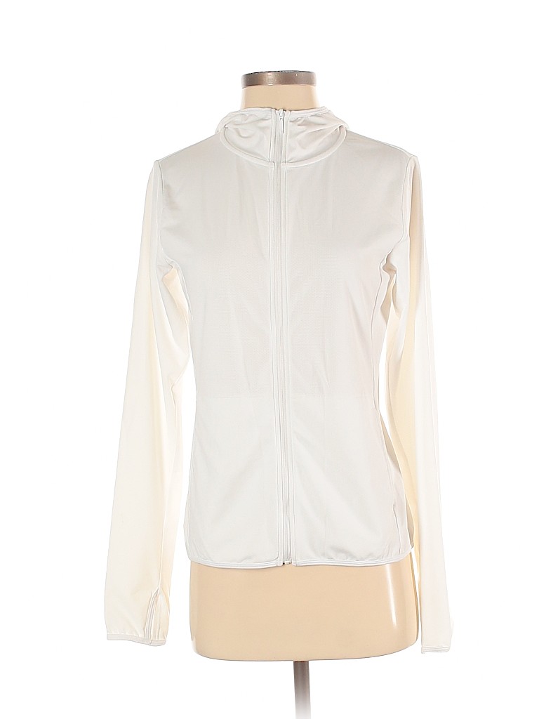 Uniqlo Solid White Track Jacket Size S - 60% off | thredUP