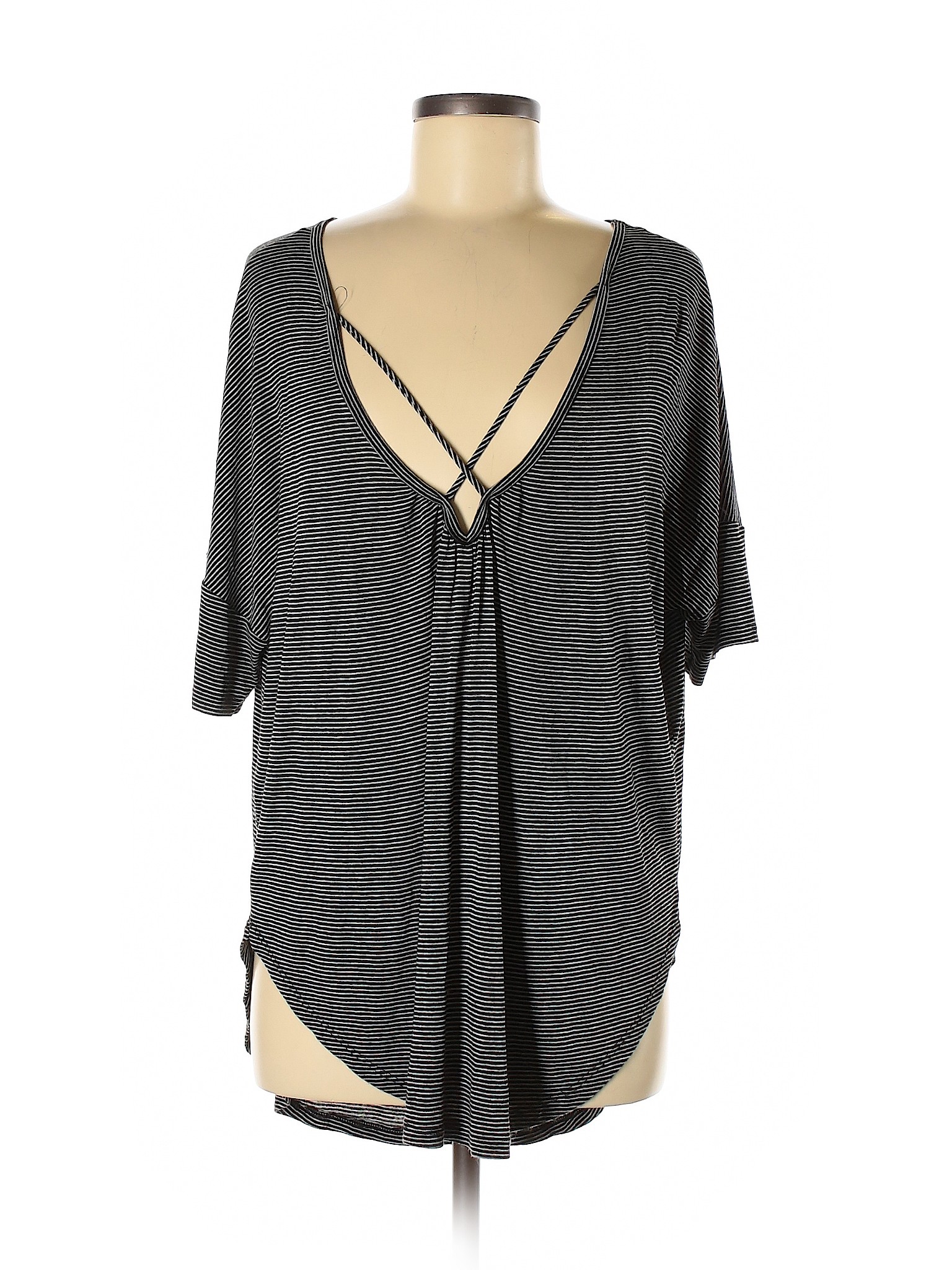 Lush Women Gray Short Sleeve Top M | eBay
