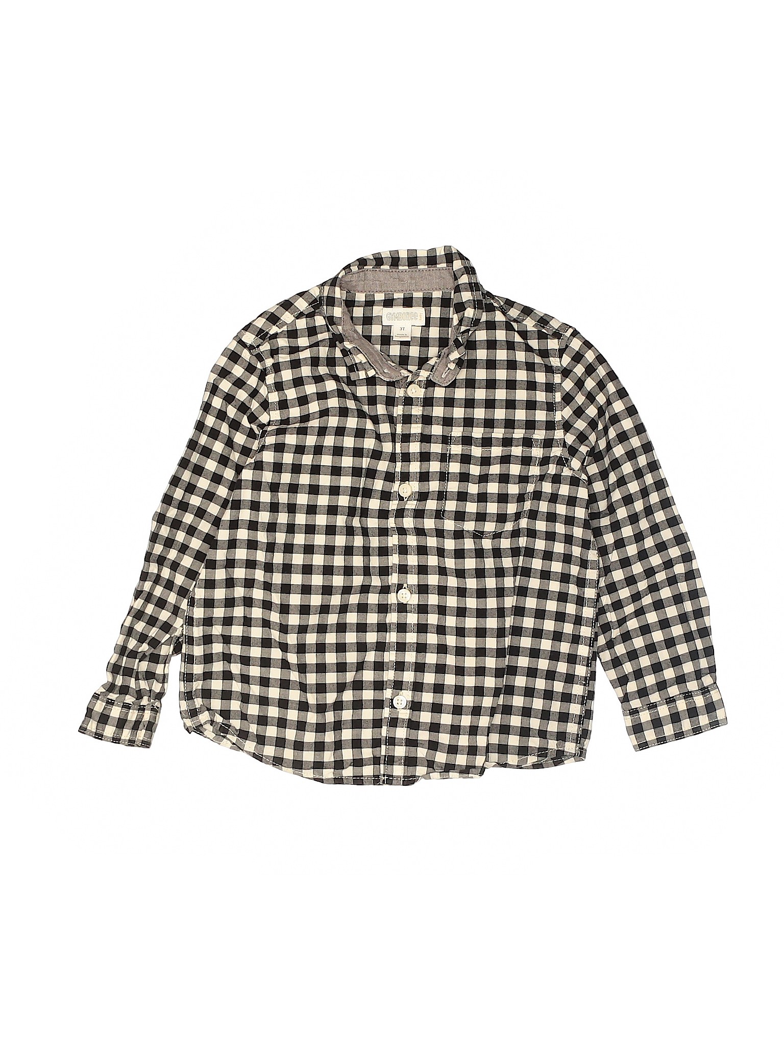 Gymboree 100% Cotton Checkered-gingham Ivory Long Sleeve Button-Down Shirt Size 3T - 85% off ...