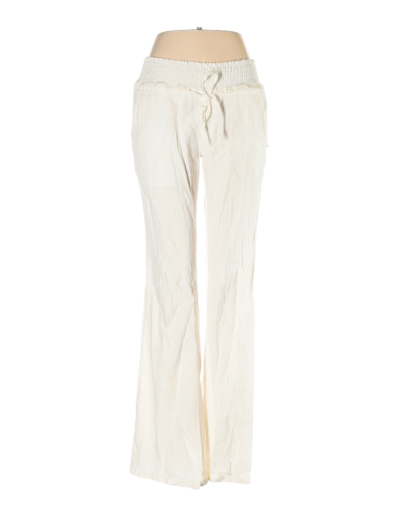 Love Tree 100% Linen Ivory White Linen Pants Size S - 62% off | thredUP