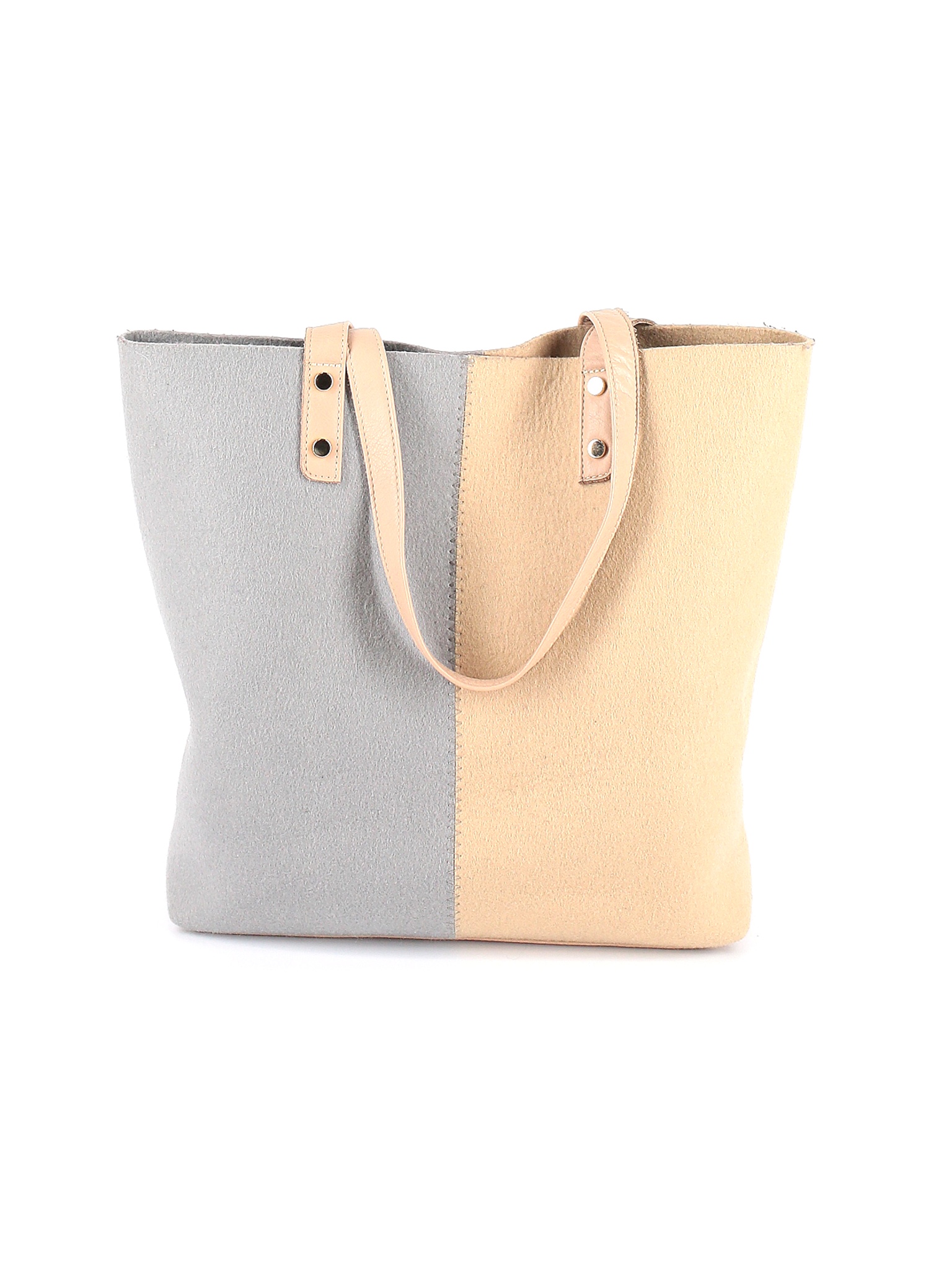 Graf & Lantz Color Block Solid Tan Tote One Size - 76% off | thredUP