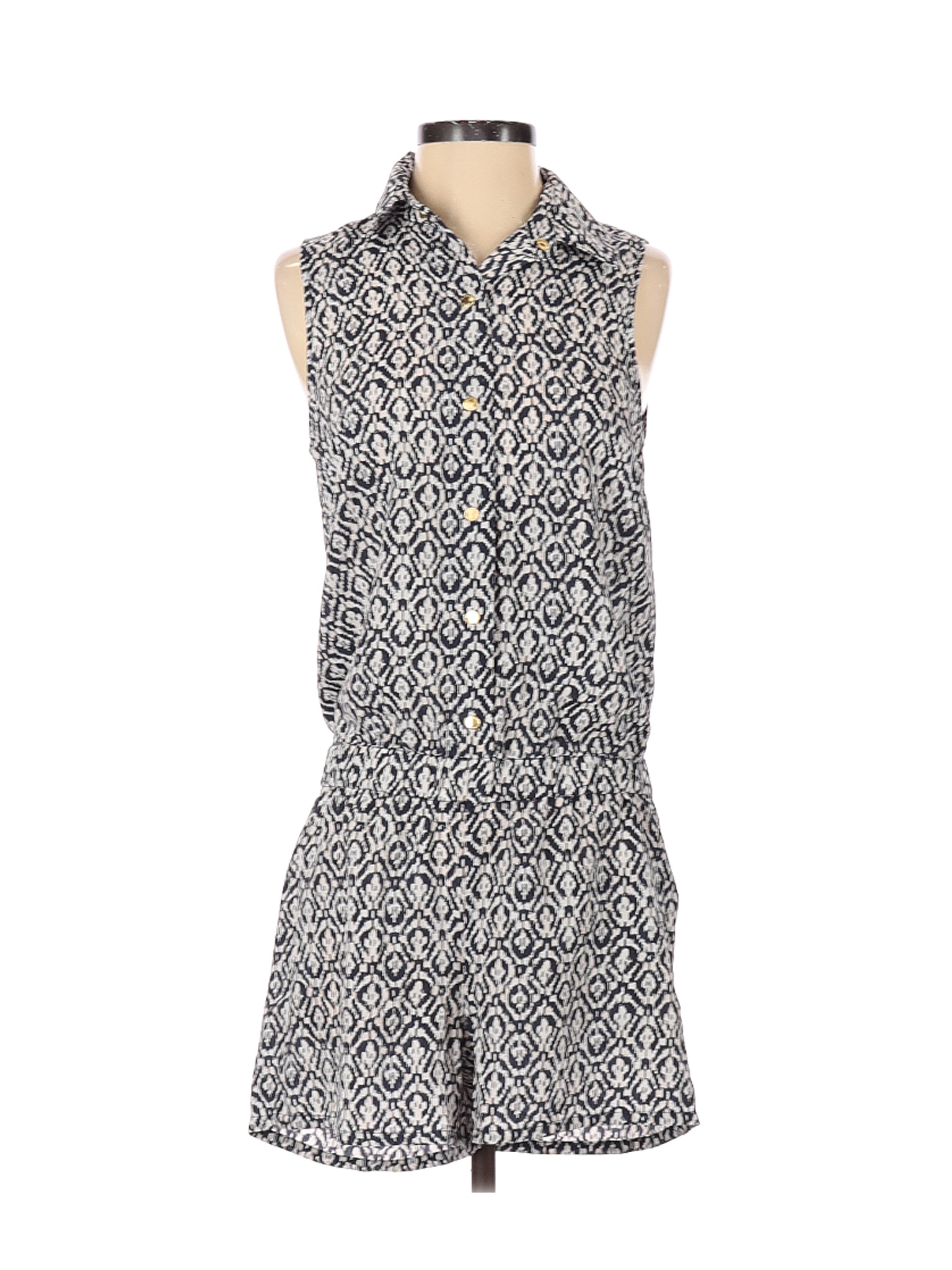 MICHAEL Michael Kors 100% Polyester Multi Color Blue Romper Size S - 66 ...
