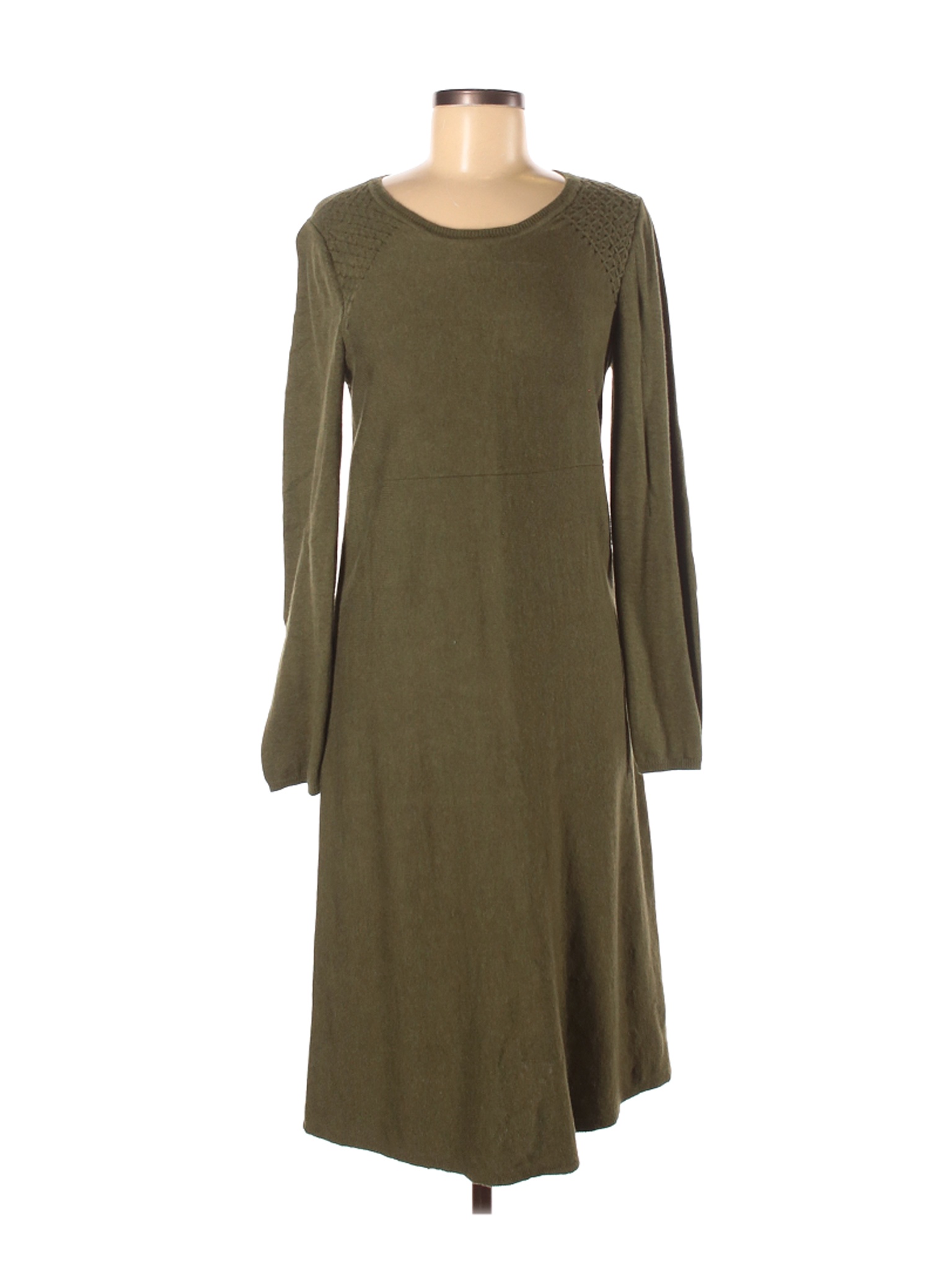 J.Jill Solid Green Casual Dress Size M - 69% off | thredUP