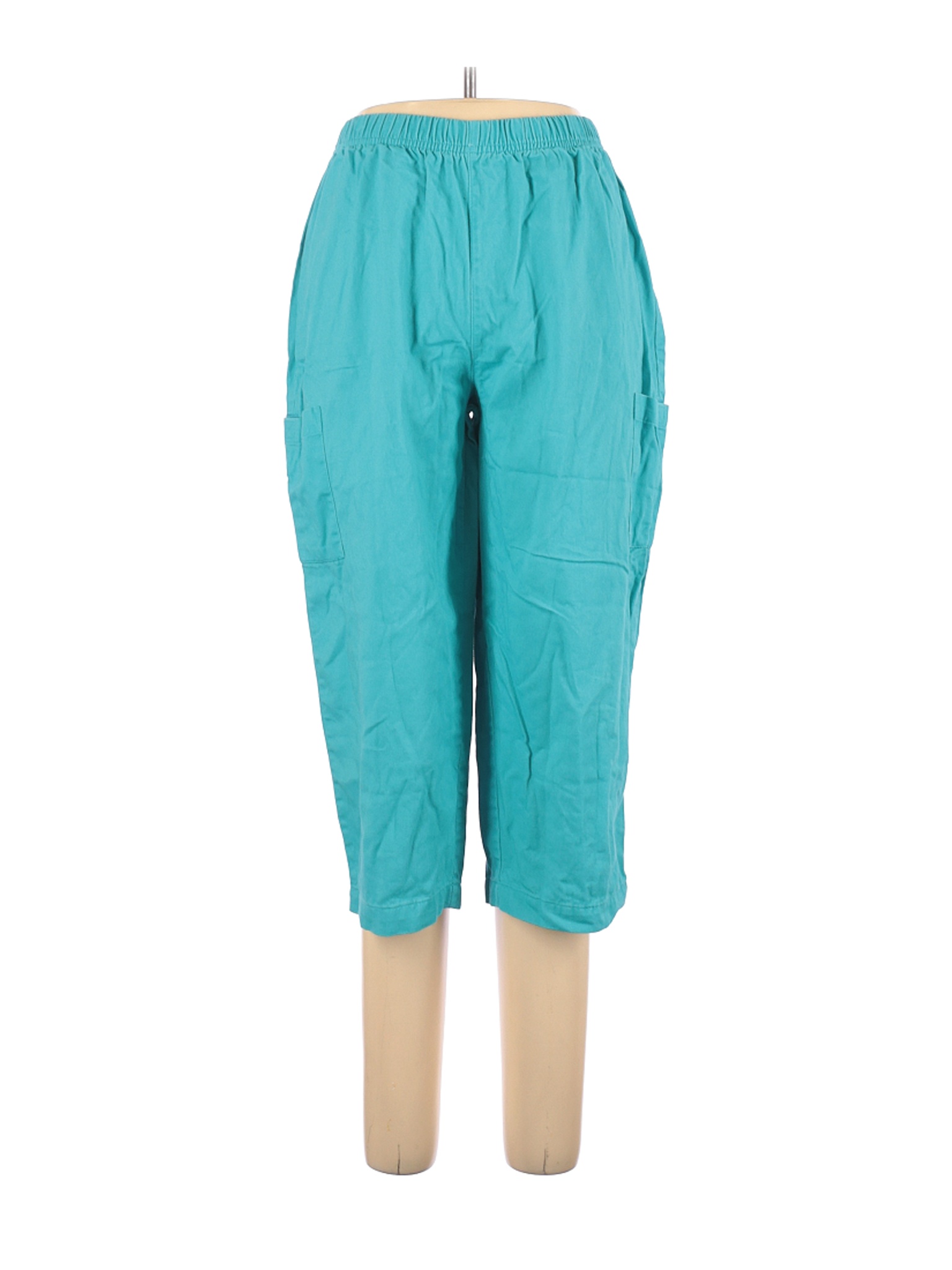 Basic Editions 100% Cotton Blue Cargo Pants Size L - 62% off | thredUP