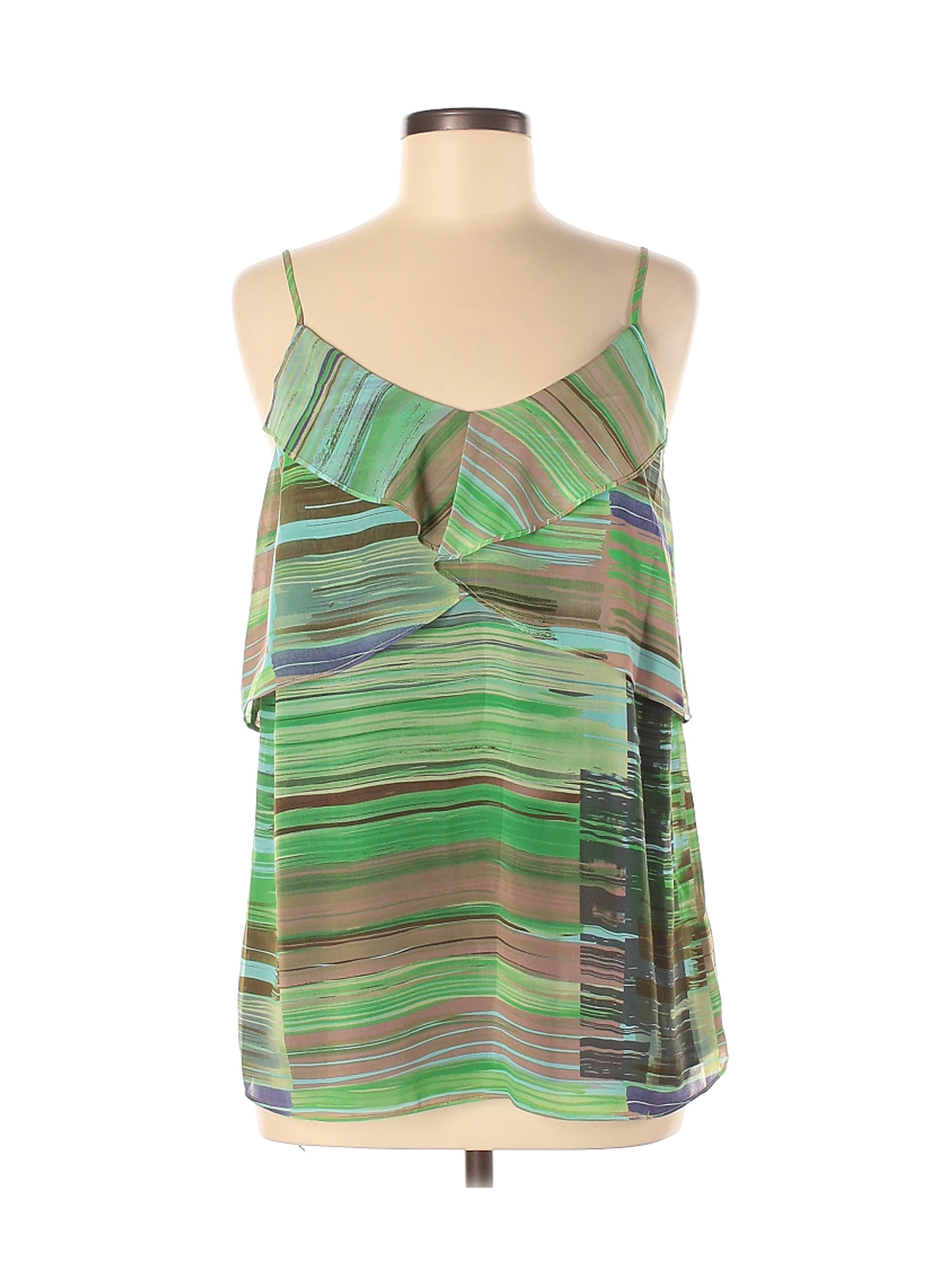 Cabi 100 Polyester Green Sleeveless Blouse Size M 67 Off Thredup