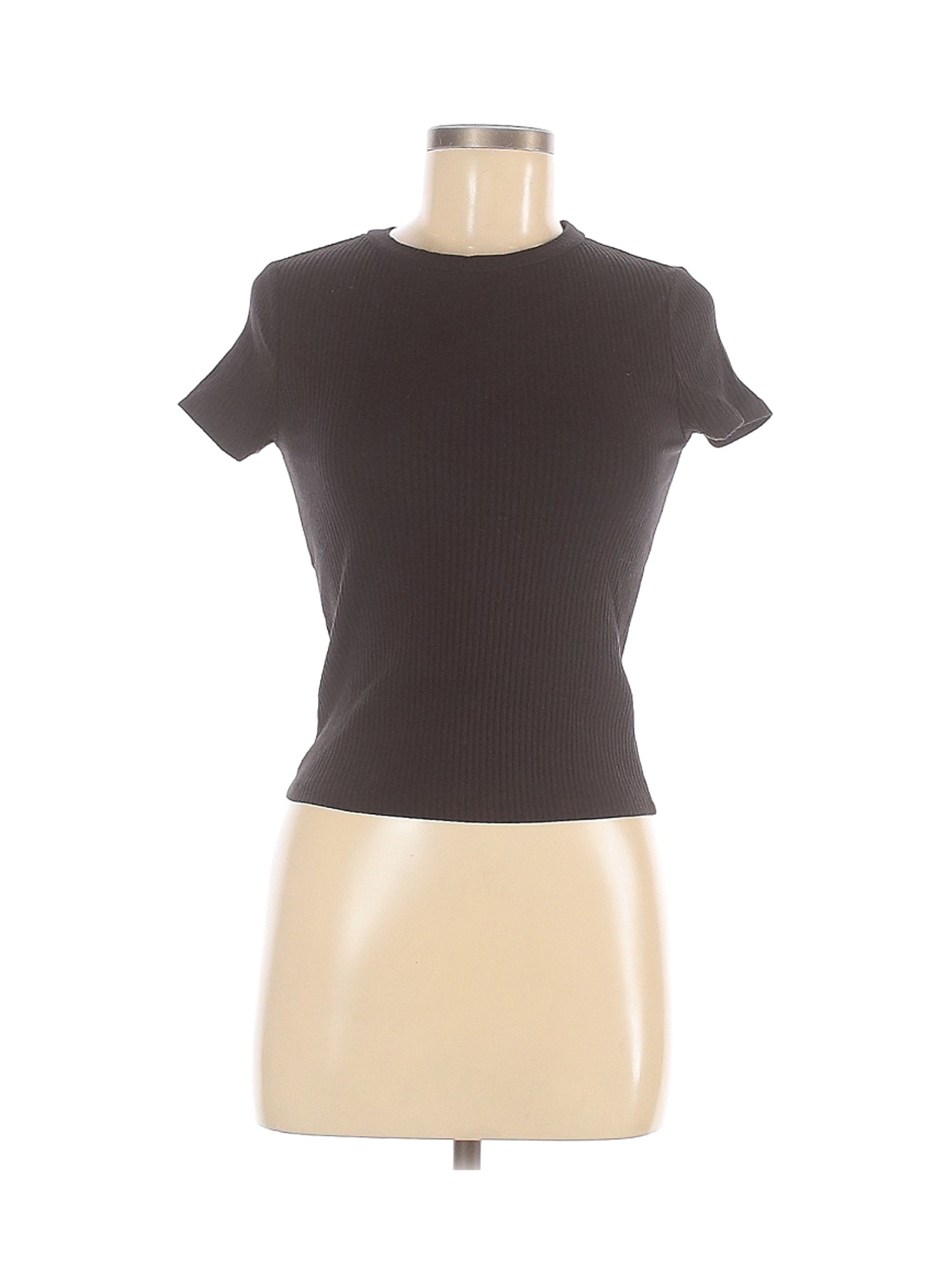 No Boundaries Solid Brown Black Short Sleeve Top Size 6 8 41 Off