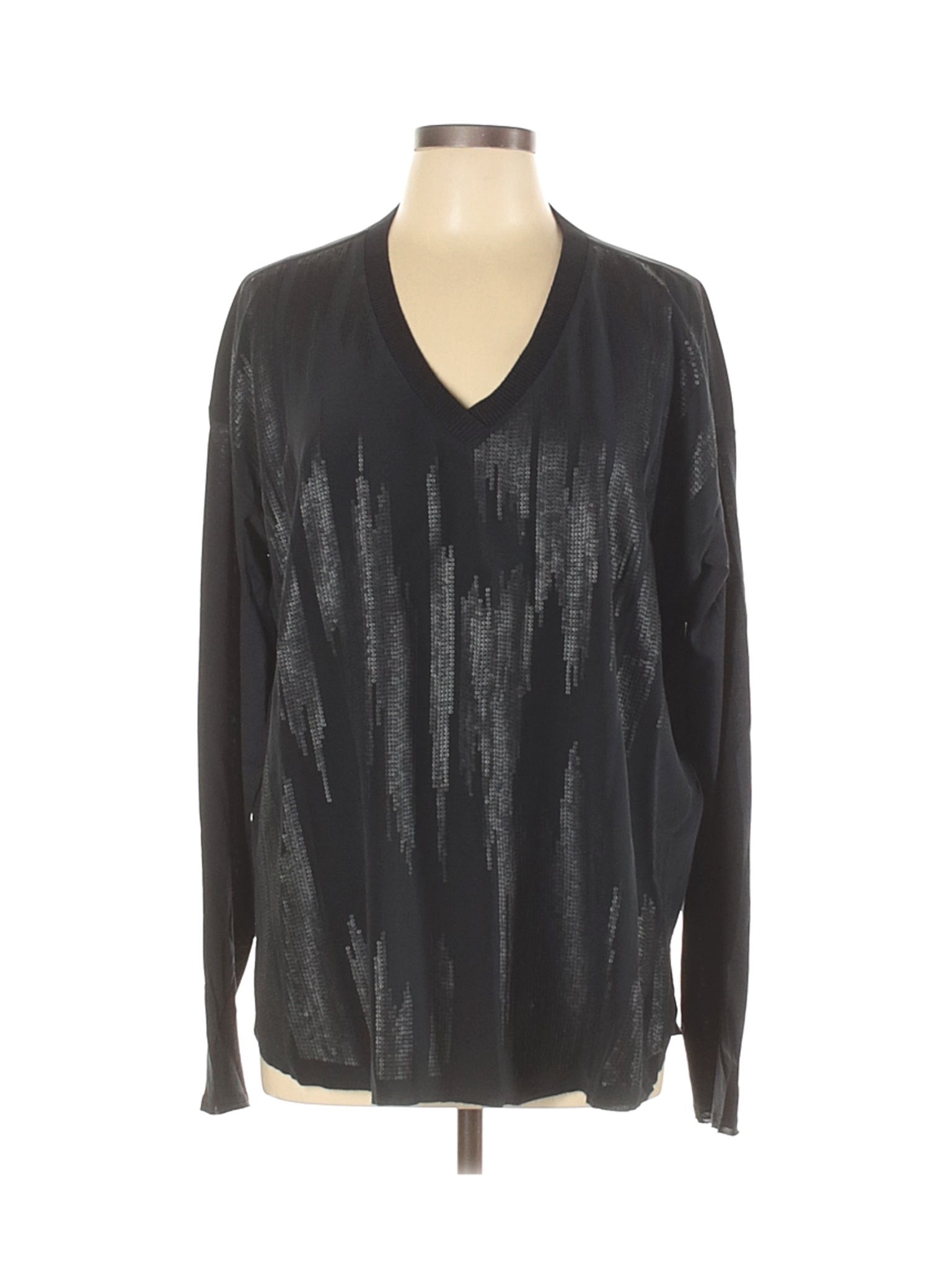 Go By Go Silk Women Black Long Sleeve Silk Top L | eBay