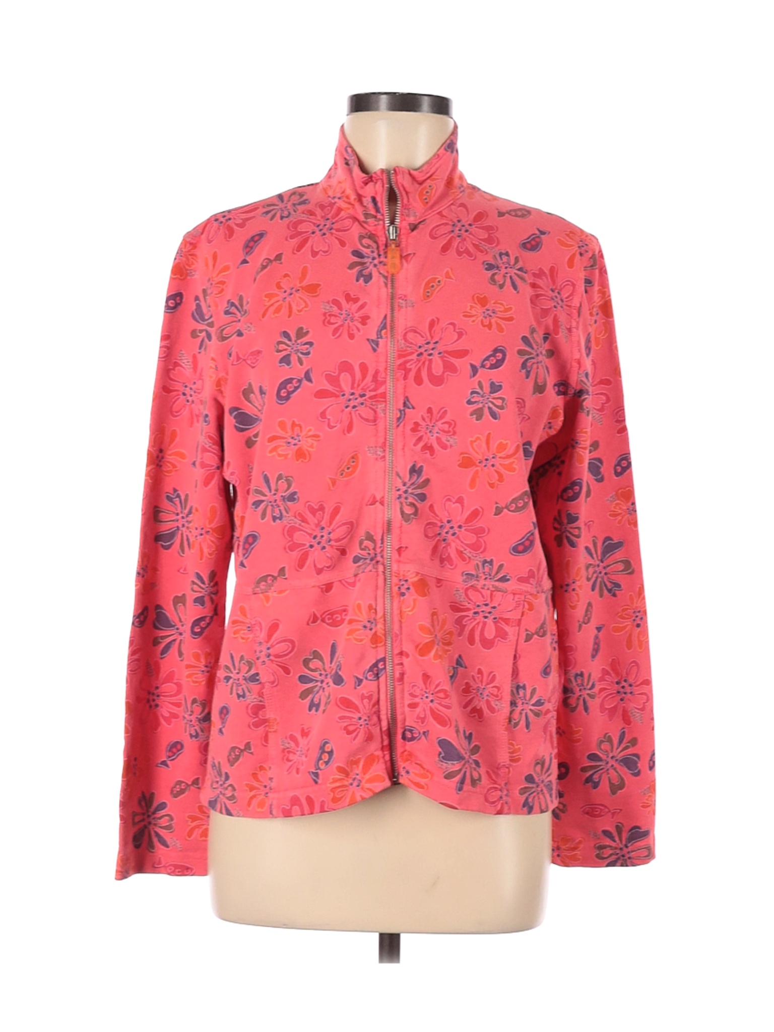 Fresh Produce 100% Cotton Floral Pink Track Jacket Size M - 46% off ...