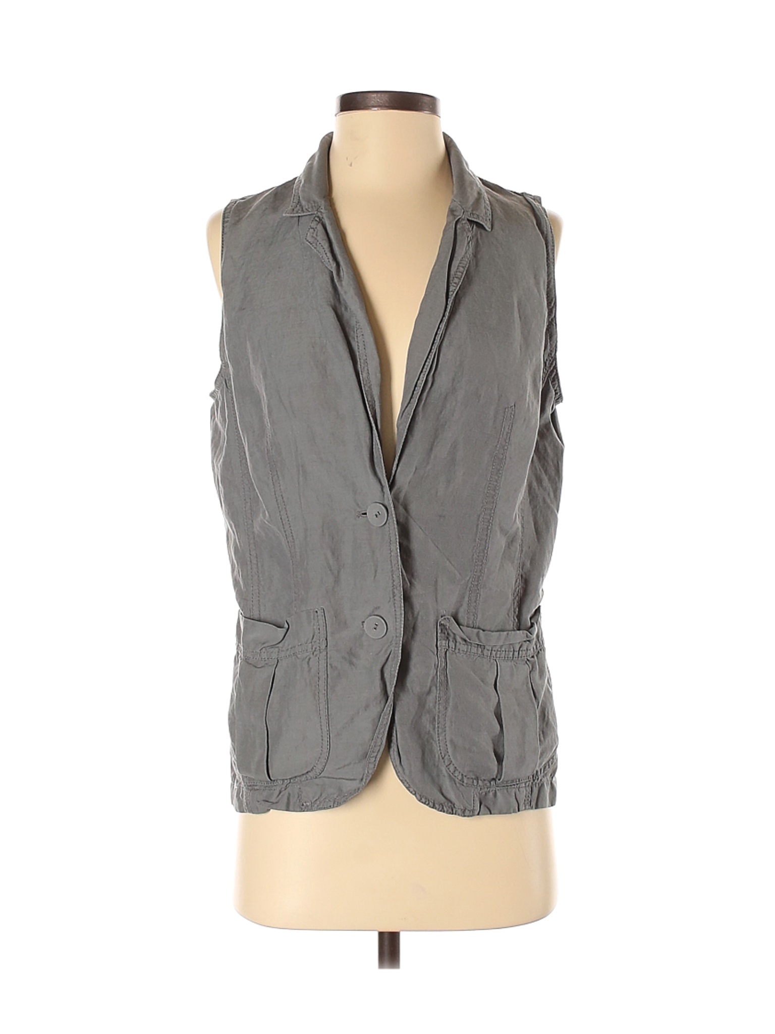 J.Jill Solid Gray Vest Size S - 92% off | thredUP