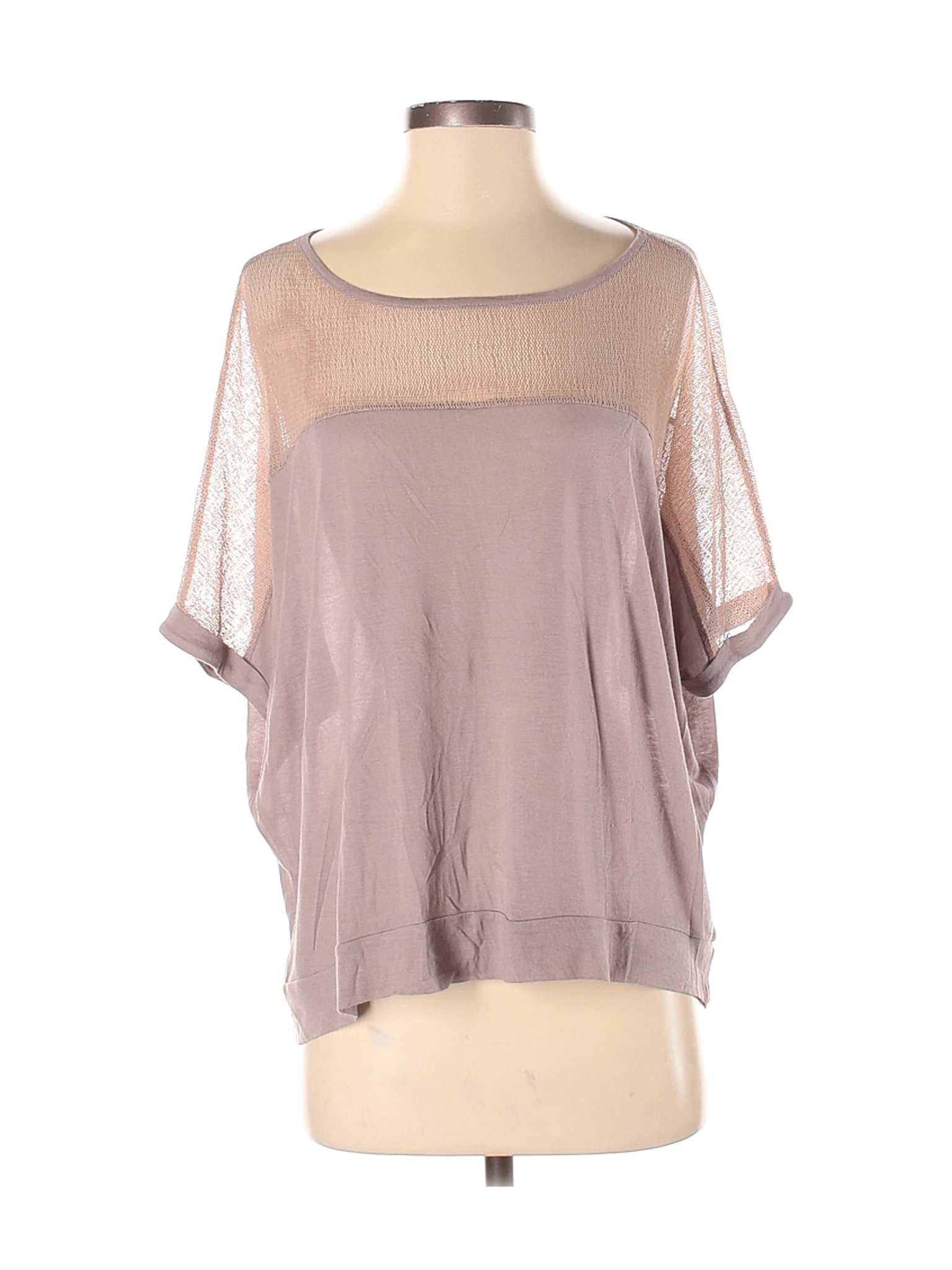 Lush Women Brown Short Sleeve Top S | eBay
