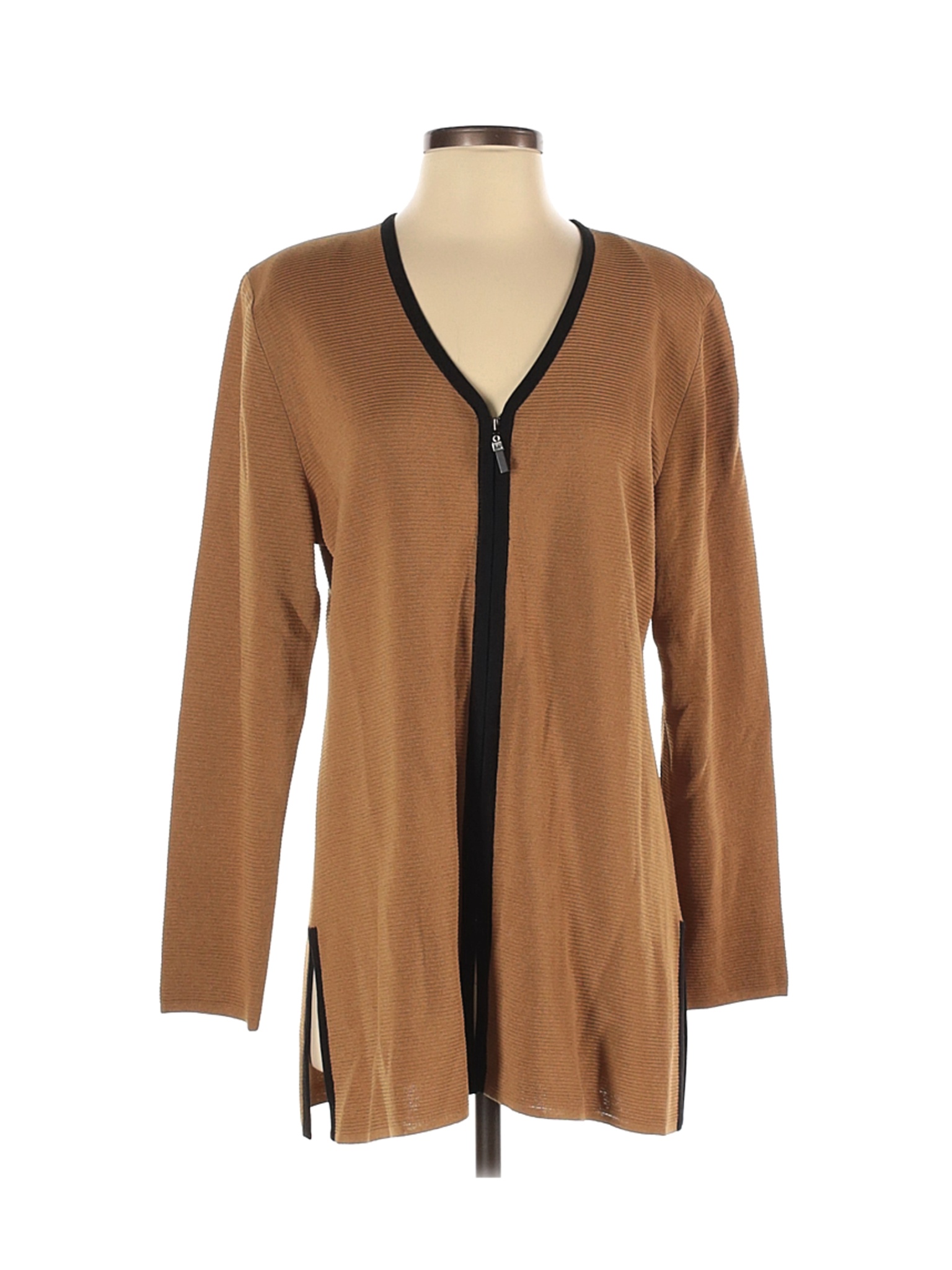 Misslook 100% Acrylic Solid Brown Tan Jacket Size S - 88% off | thredUP