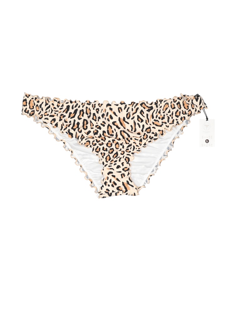 Shade & Shore Animal Print Tan Swimsuit Bottoms Size XL - 70% off | thredUP