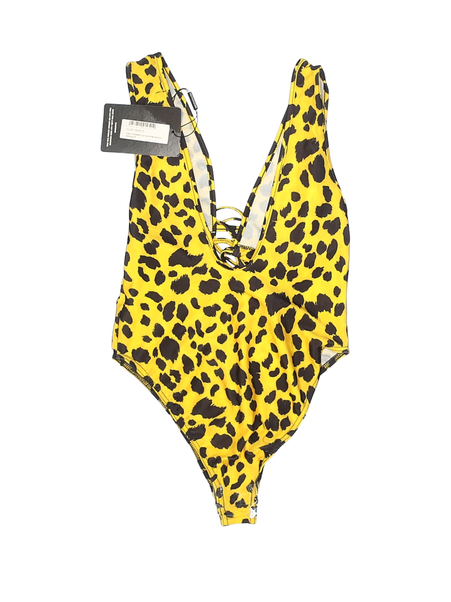 NWT PrettyLittleThing Women Yellow One Piece Swimsuit 4 | eBay