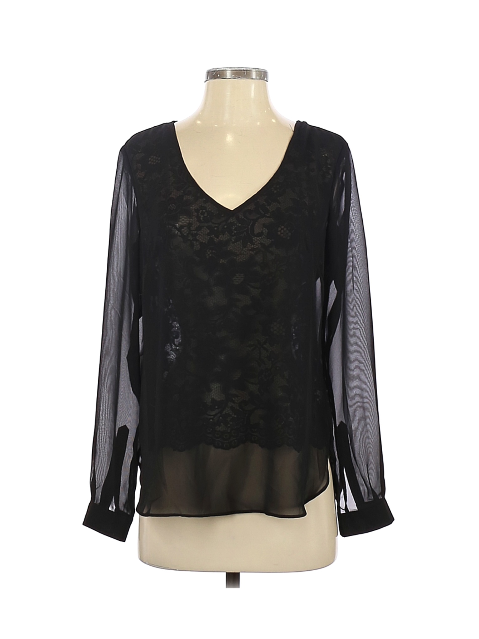 NWT Sioni Women Black Long Sleeve Blouse S | eBay