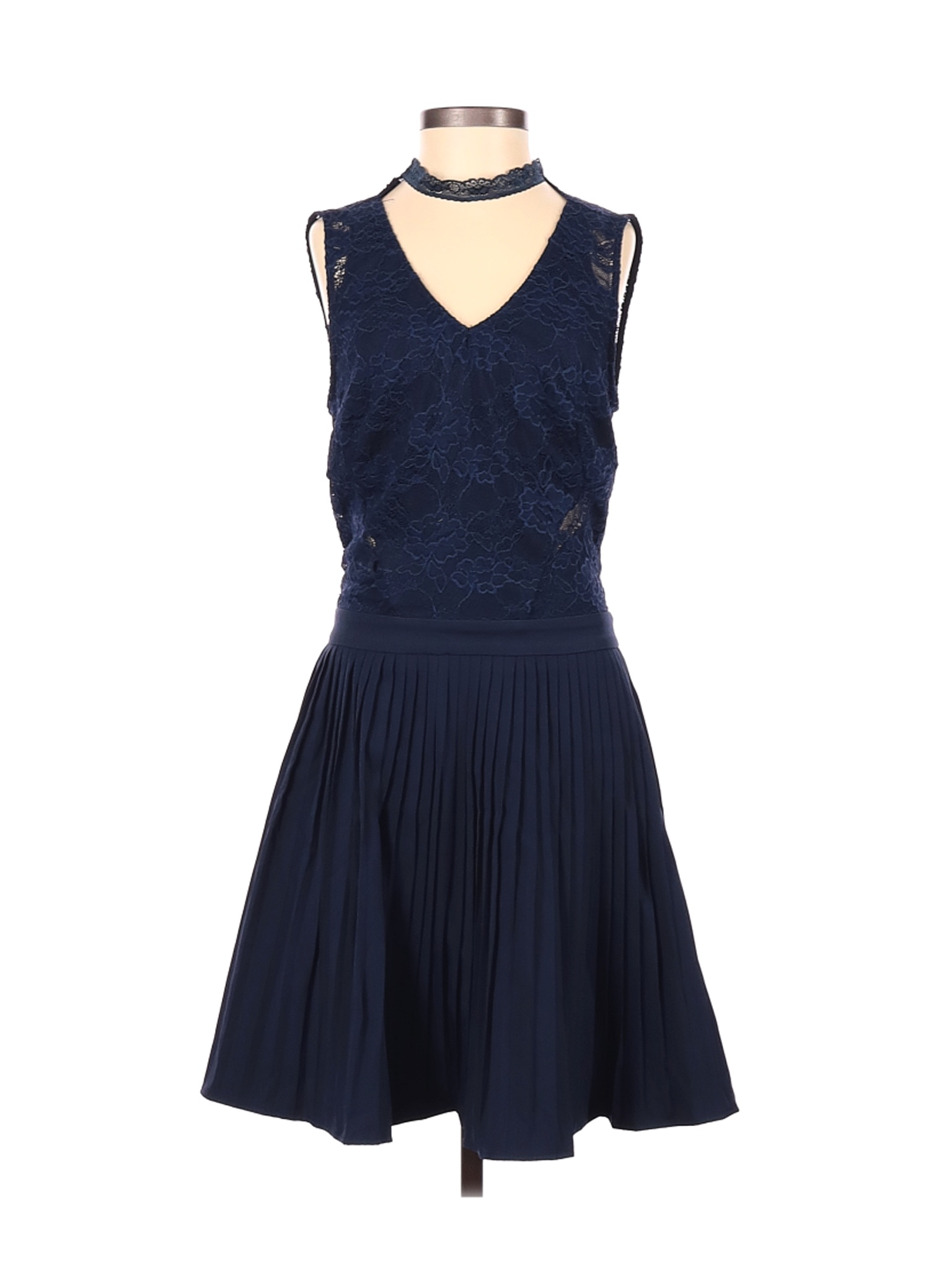 Clara S Solid Blue Casual Dress Size S 63 Off Thredup