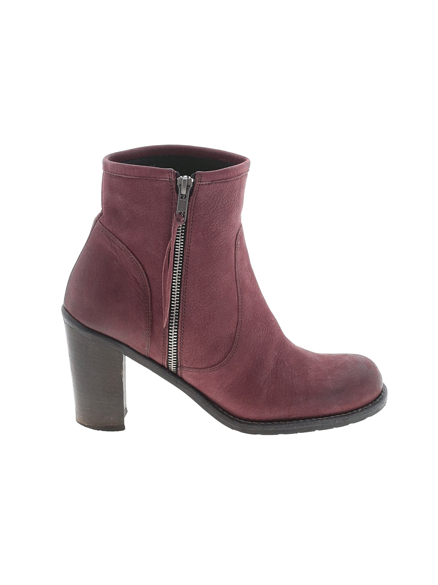 Filippo Raphael Solid Maroon Burgundy Ankle Boots Size 39.5 (EU) - 73% ...