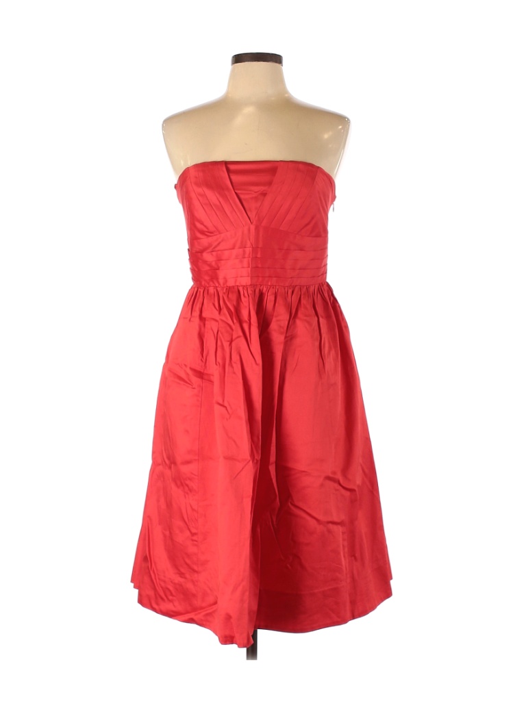 Moulinette Soeurs 100 Cotton Solid Red Casual Dress Size 10 85 Off