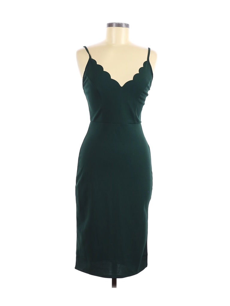 Socialite Solid Green Cocktail Dress Size S - 57% off | thredUP