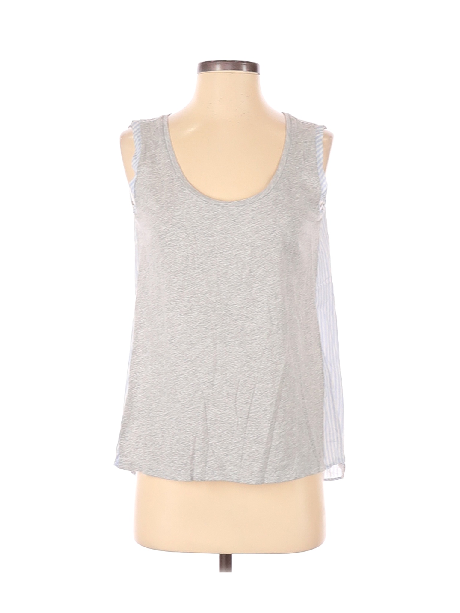 Ann Taylor Loft 100 Cotton Marled Gray Tank Top Size S 60 Off Thredup