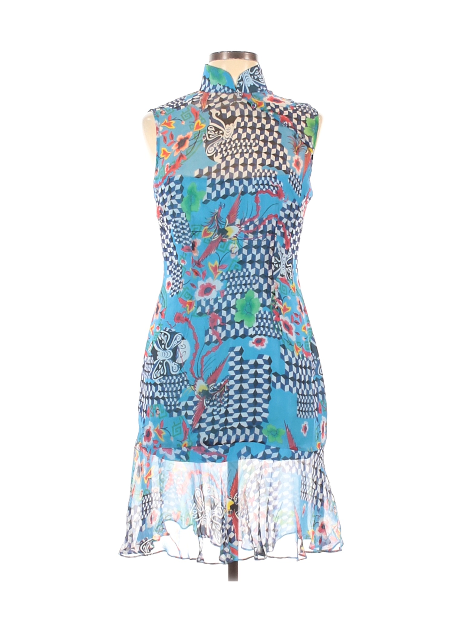 Shanghai Tang Women Blue Casual Dress 12 | eBay