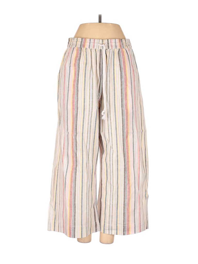 BeachLunchLounge Stripes Ivory Linen Pants Size S - 72% off | thredUP