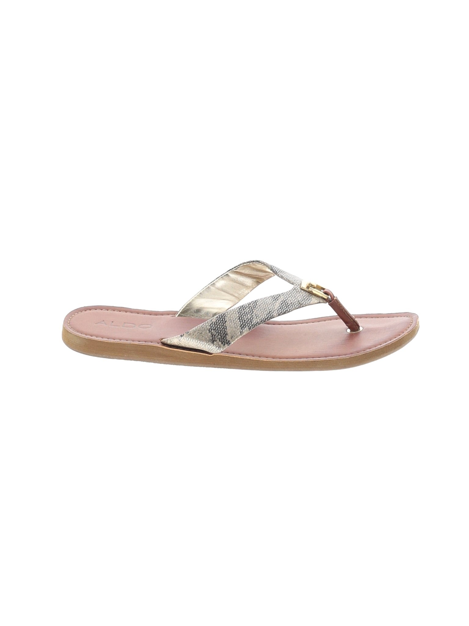 Aldo Women Gold Flip Flops US 10 | eBay