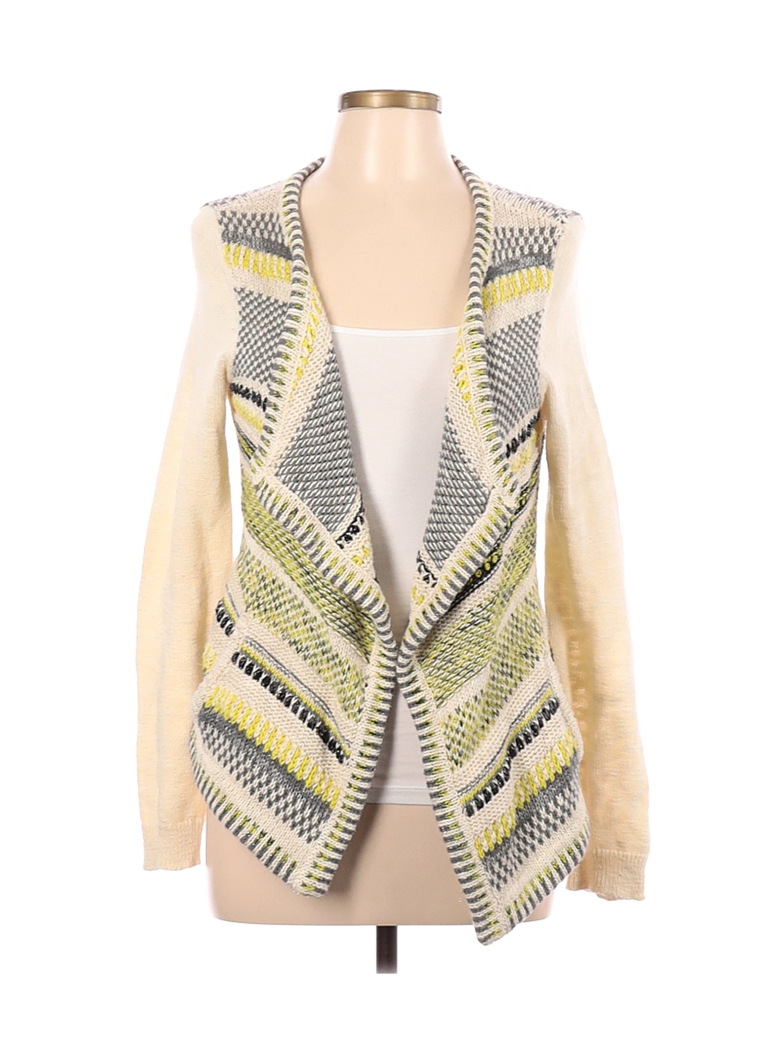 Moth Color Block Stripes Ivory Cardigan Size M 72 Off Thredup