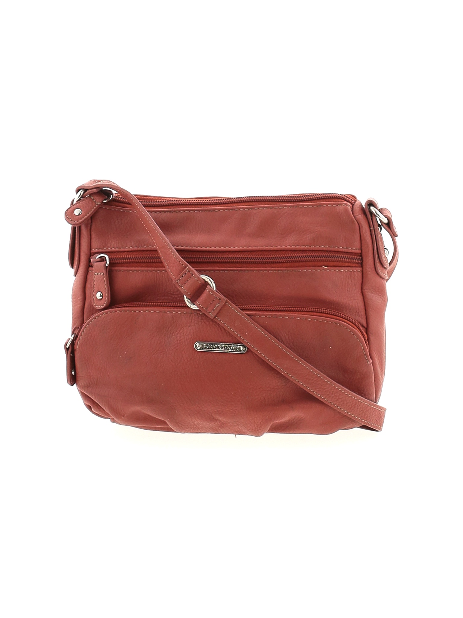 Laura Scott Solid Maroon Orange Shoulder Bag One Size - 53% off | thredUP