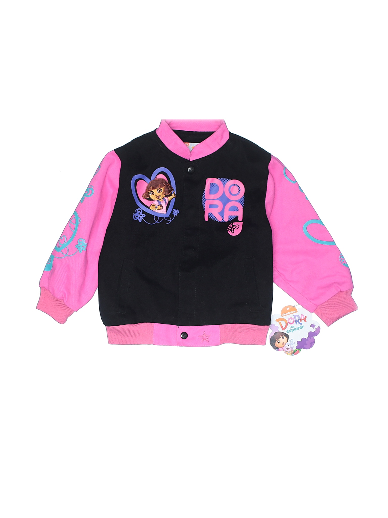 Dora The Explorer 100% Cotton Solid Black Jacket Size 4T - 63% off ...