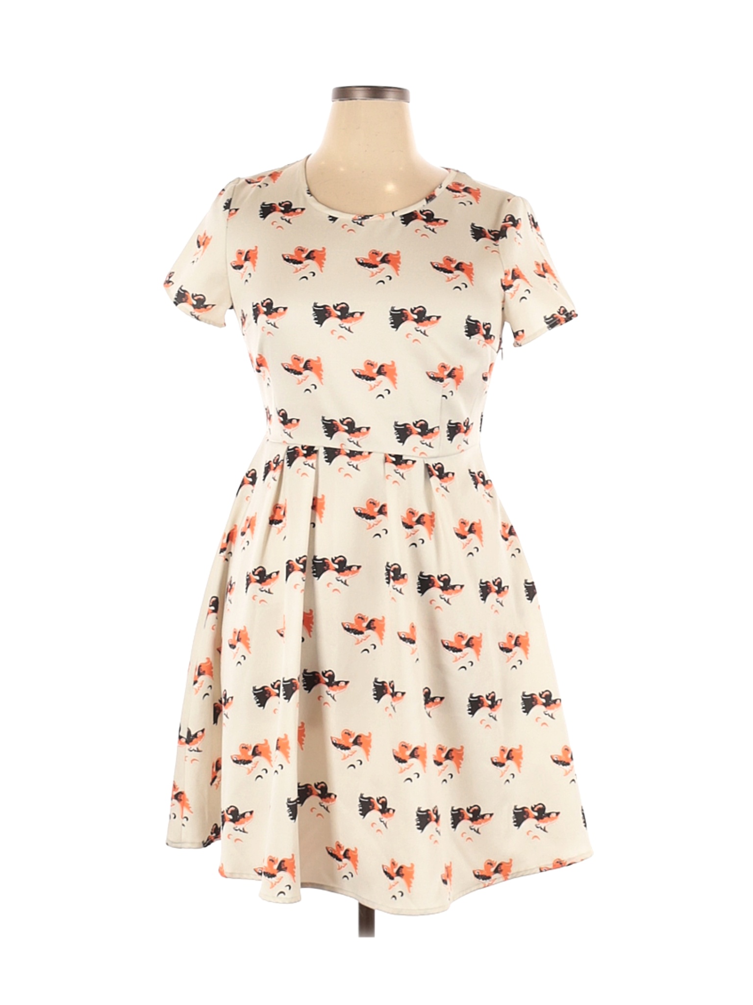Sunny Girl 100 Polyester Ivory Casual Dress Size Xl 39 Off Thredup