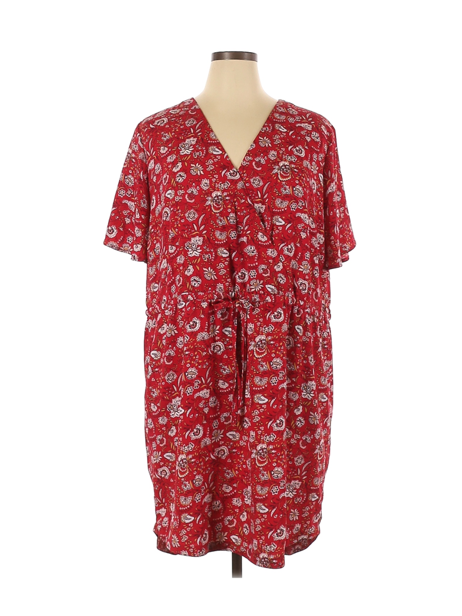 Caslon Women Red Casual Dress 2X Plus | eBay