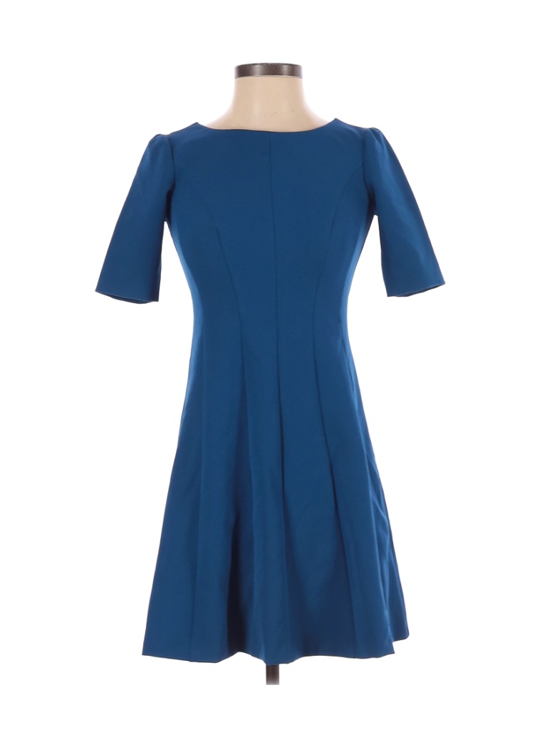 Ann Taylor Solid Blue Casual Dress Size 00 - 84% off | ThredUp