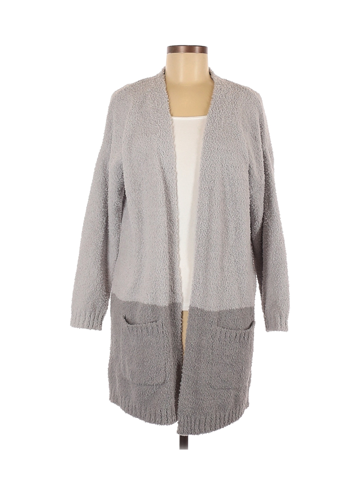 Thread & Supply 100% Recycled Polyester Gray Cardigan One Size - 84% ...