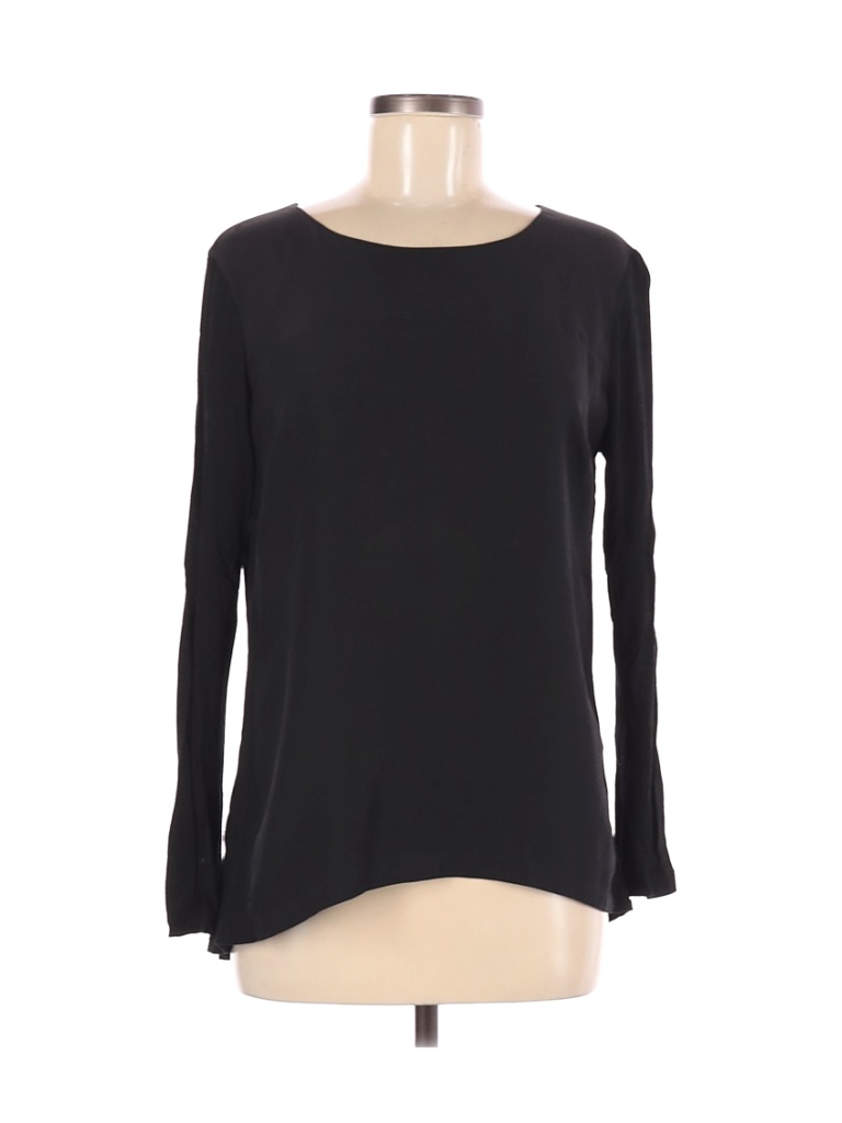 Nic + Zoe Solid Black Long Sleeve Top Size M - 84% off | thredUP