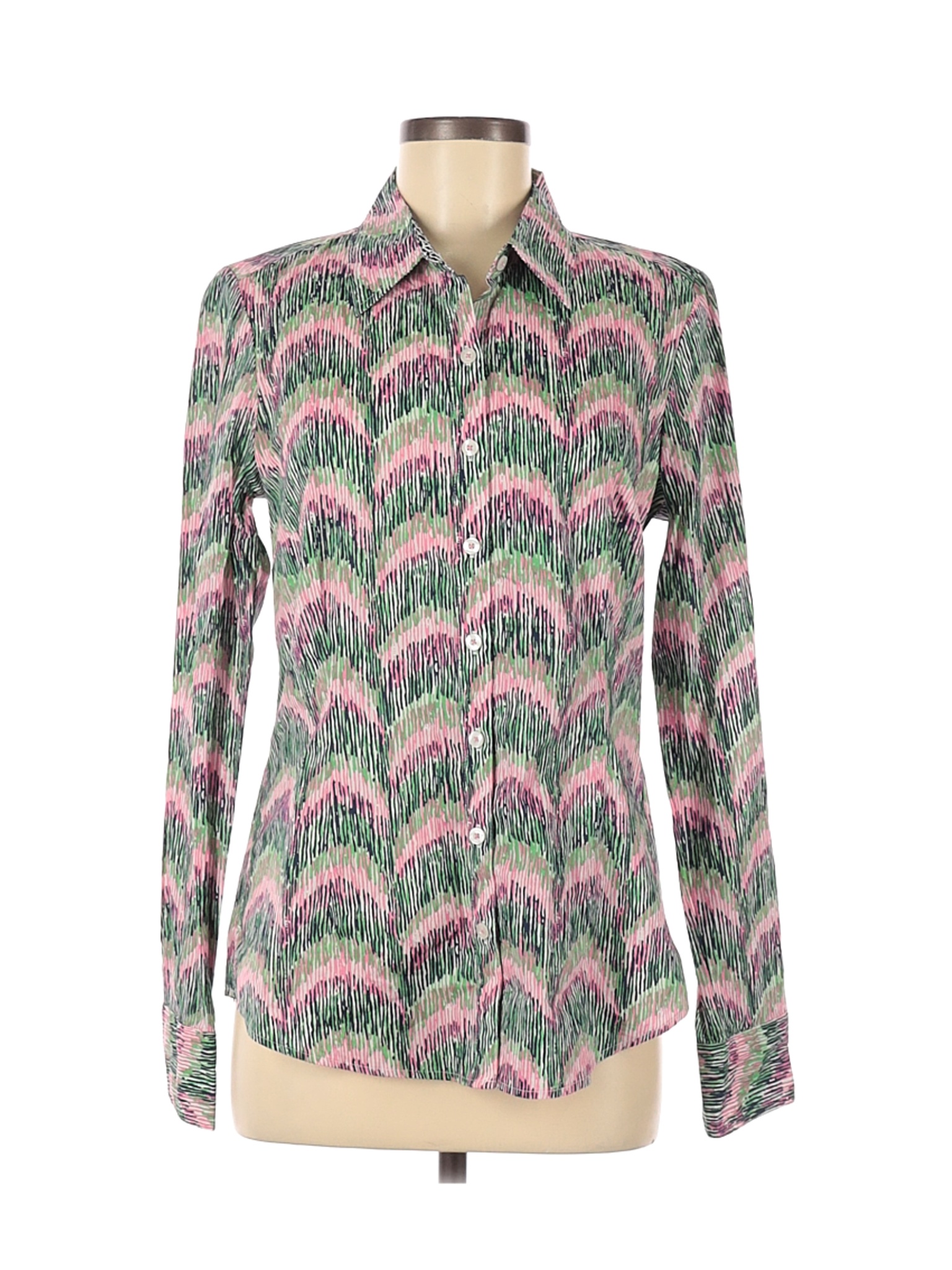 Lilly Pulitzer 100% Cotton Multi Color Pink Long Sleeve Button-Down Shirt Size 6 - 68% off | ThredUp