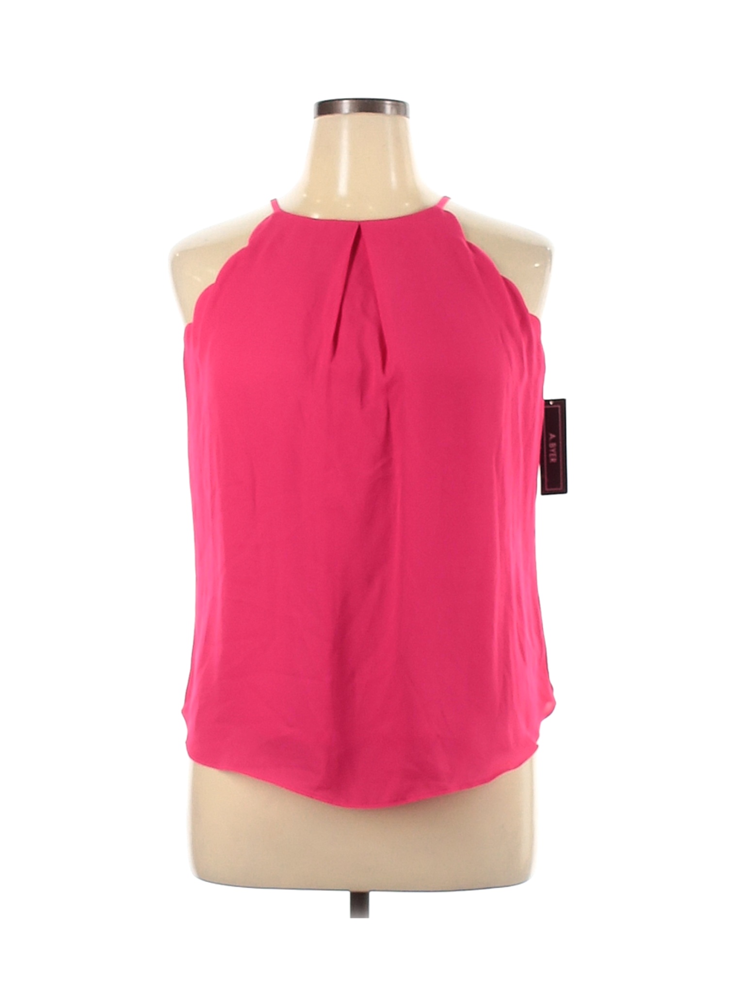 A Byer 100 Polyester Solid Pink Sleeveless Blouse Size Xl 83 Off