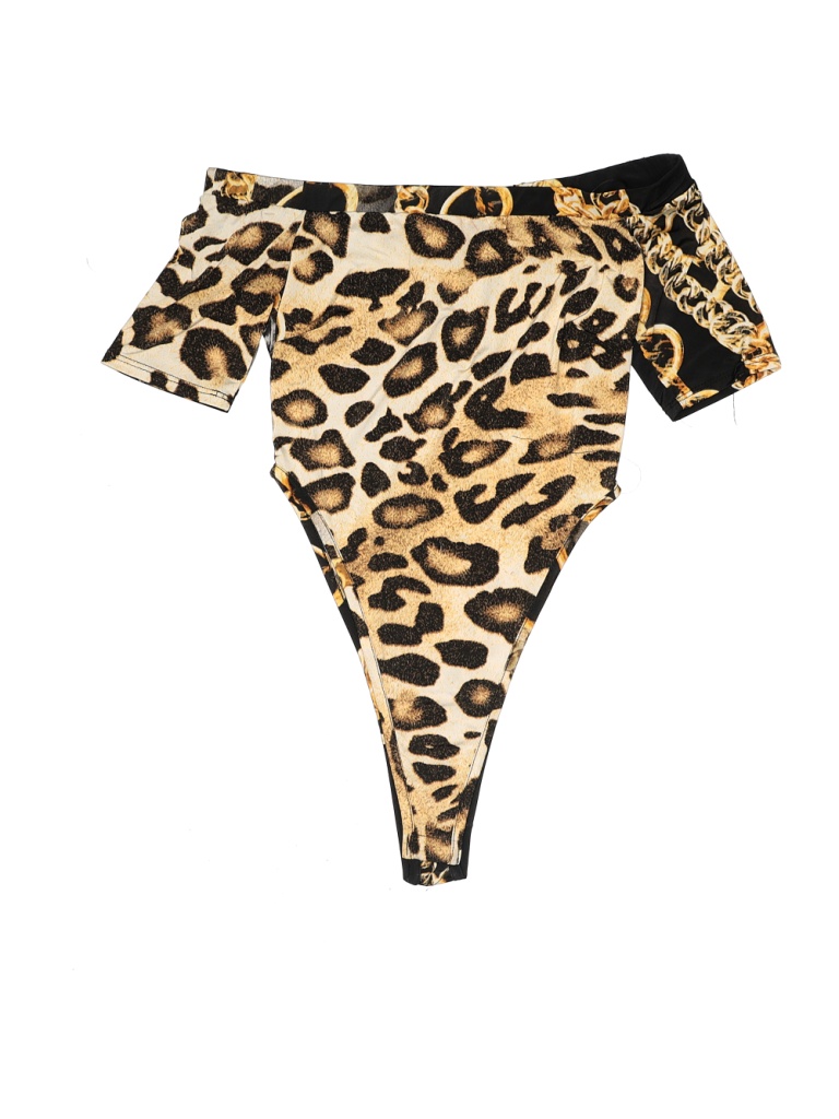 MadRag Animal Print Yellow Tan Bodysuit Size S - 29% off | thredUP