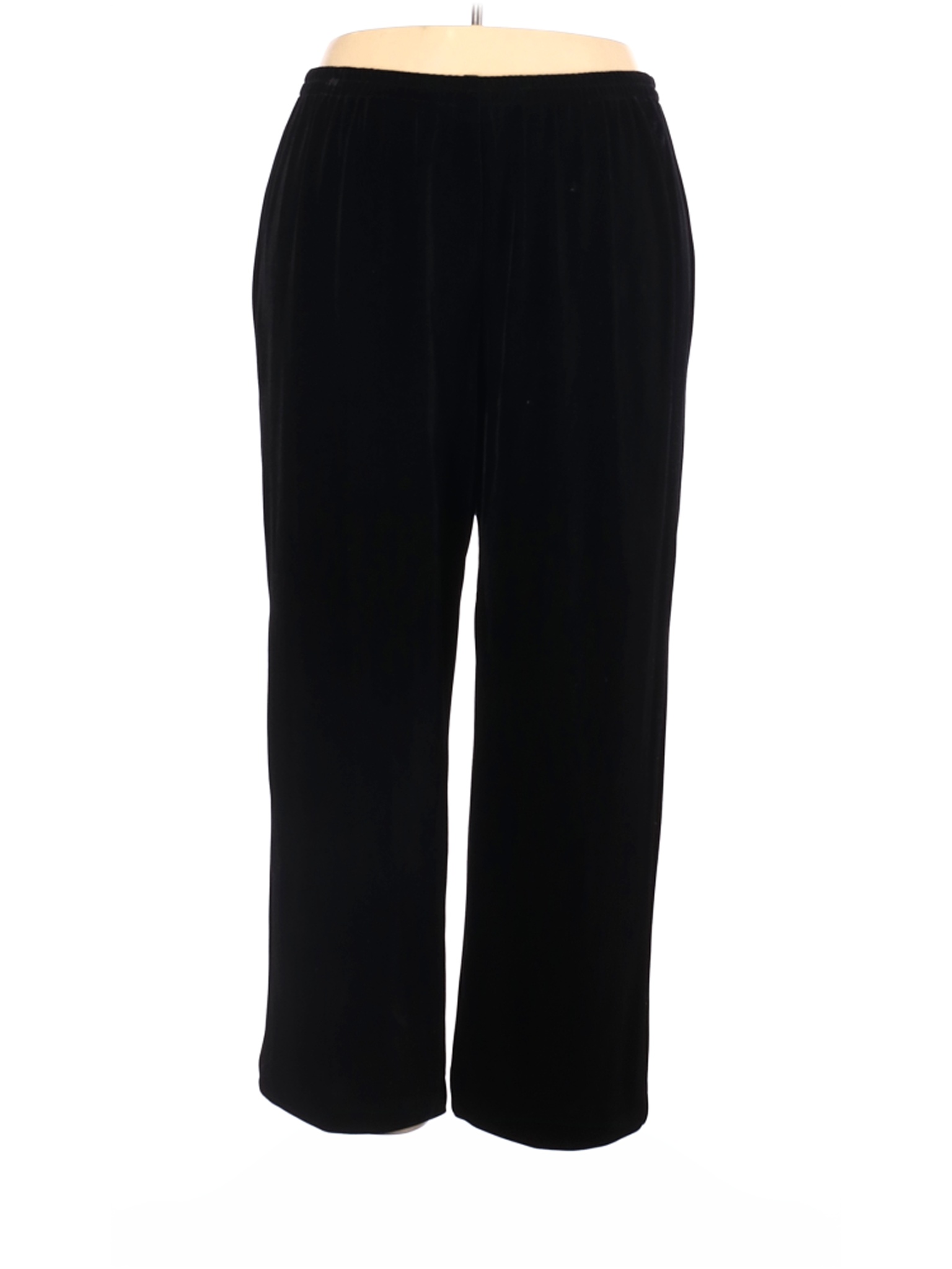 Patra Solid Black Velour Pants Size 22 (Plus) - 80% off | thredUP