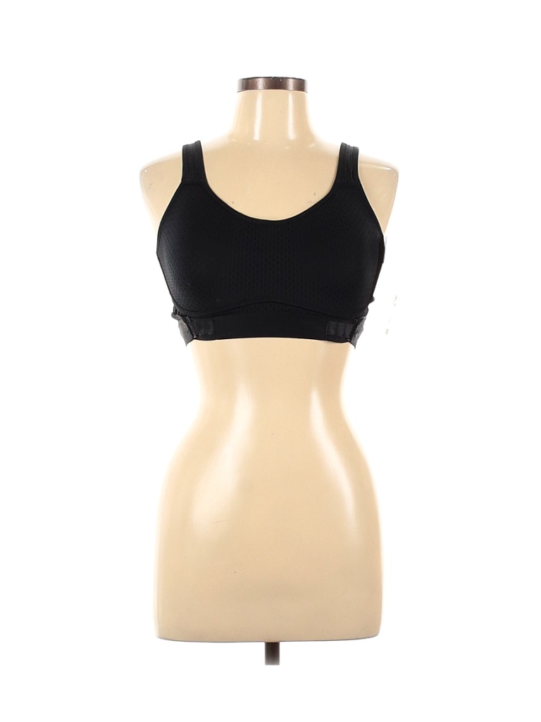 Layer 8 100% Nylon Graphic Solid Black Sports Bra Size L - 48% off ...