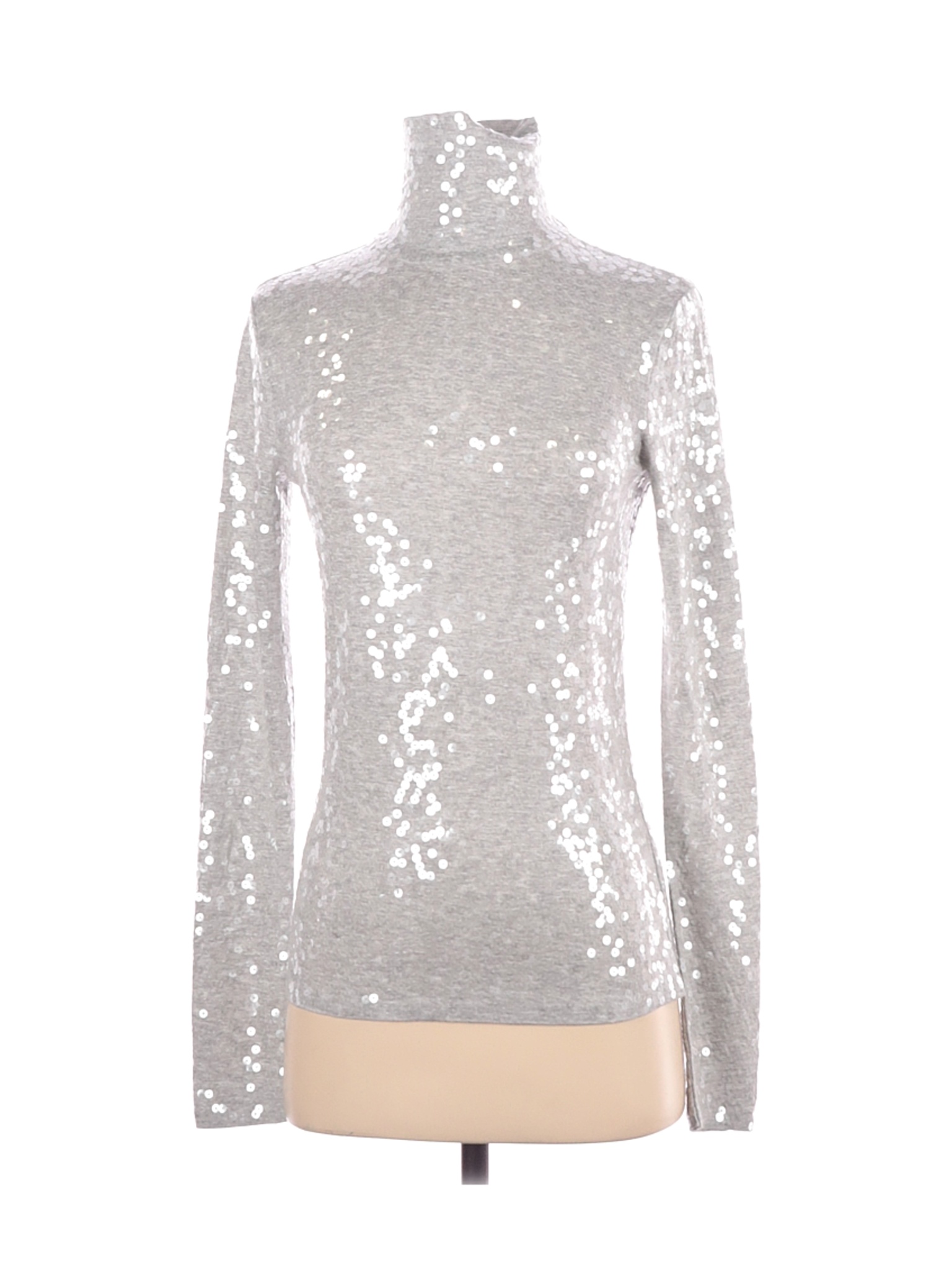 Express Solid Gray Long Sleeve Turtleneck Size S - 70% off | thredUP