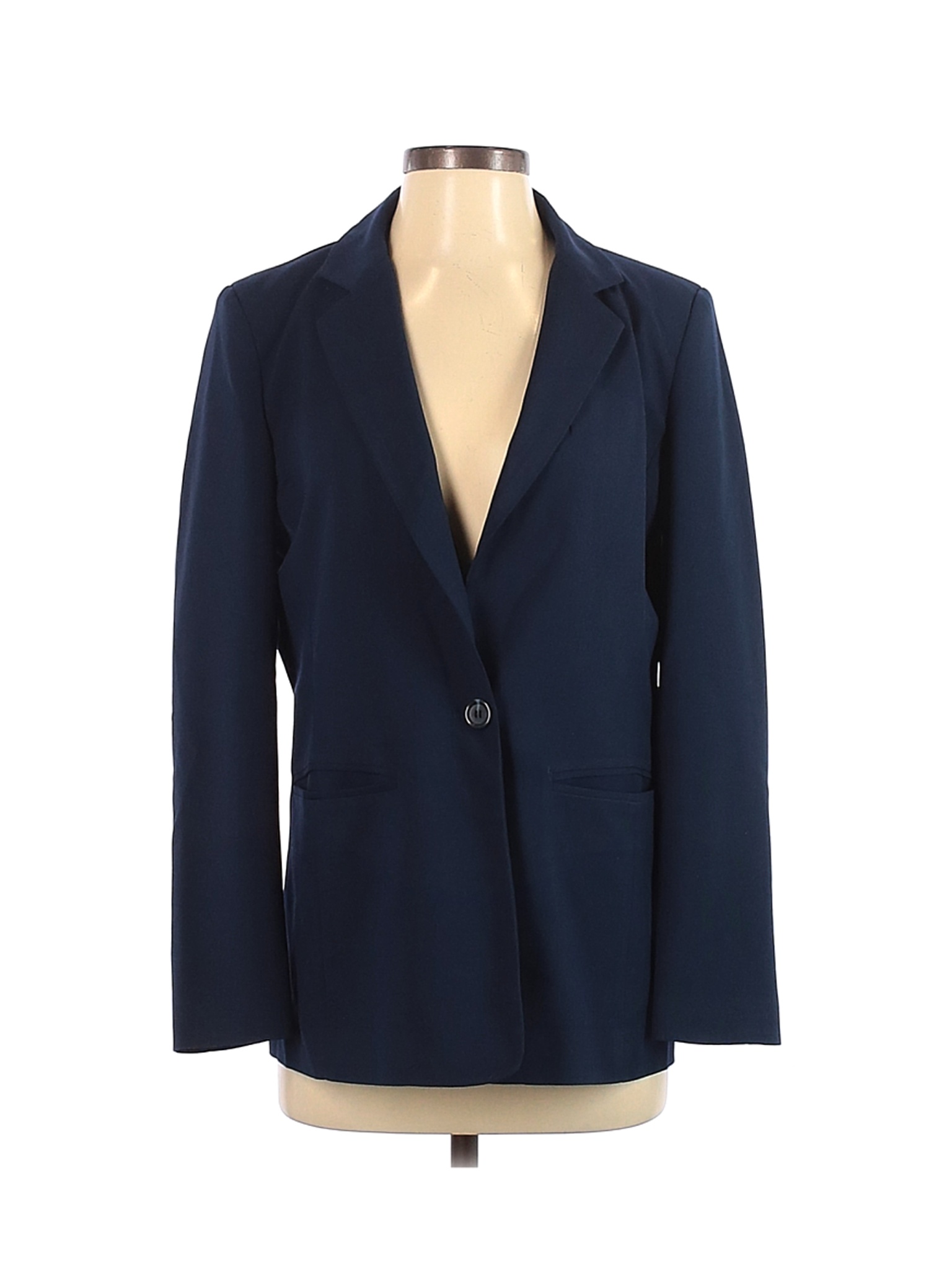 Chadwicks Solid Blue Blazer Size 4 - 70% off | thredUP