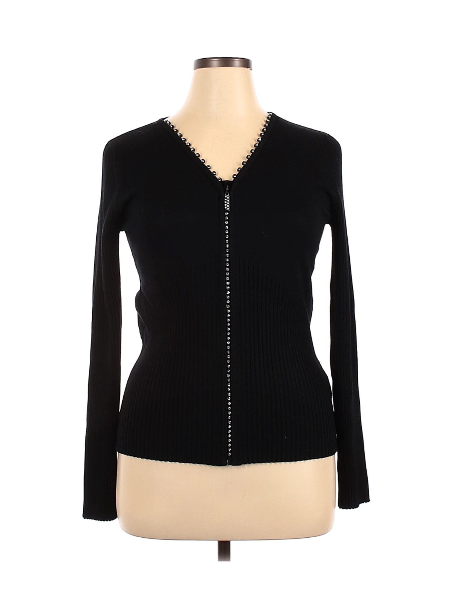 Belldini Solid Black Cardigan Size XL - 75% off | thredUP